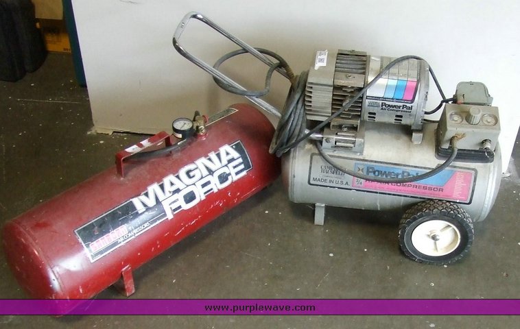 Air compressor and air tank in Manhattan, KS | Item 6102 sold | Purple Wave