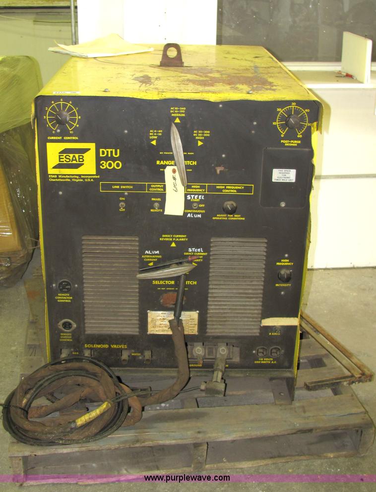Esab DTV-300 tig welder in Hutchinson, KS | Item 2115 sold | Purple Wave