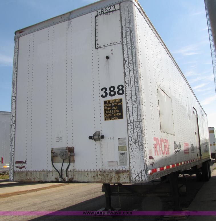 1991 Wabash SA-102-CW 48' van trailer with interior shelving and ...