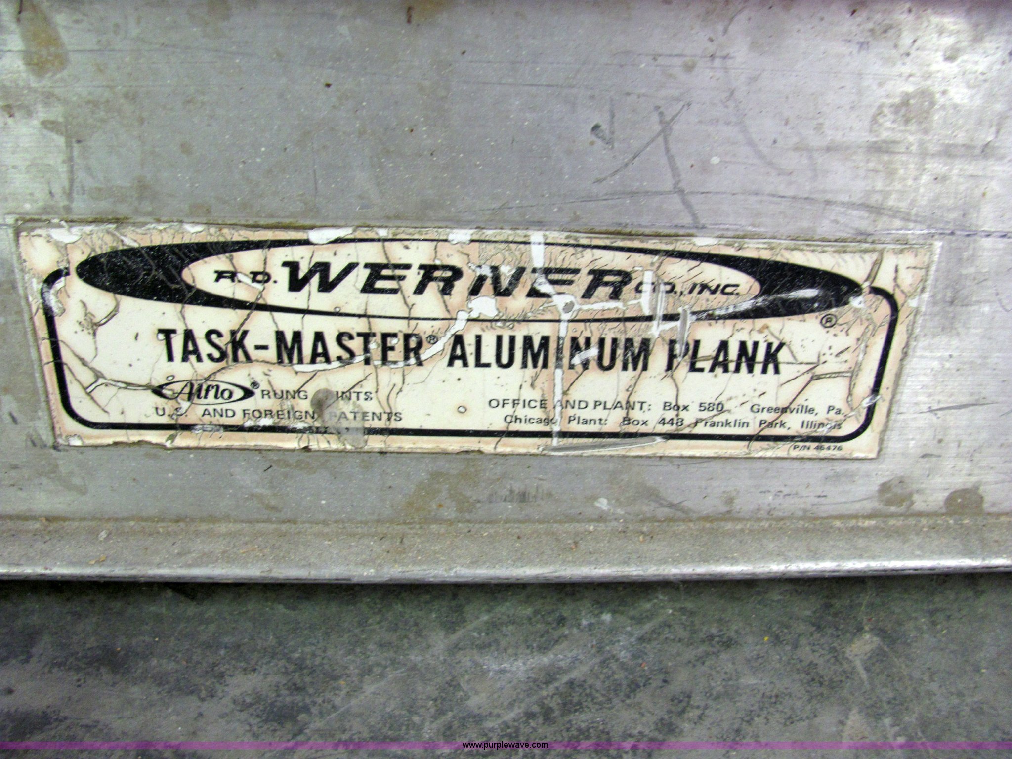 Werner Task Master aluminum plank in Lawrence, KS | Item 2282 sold ...