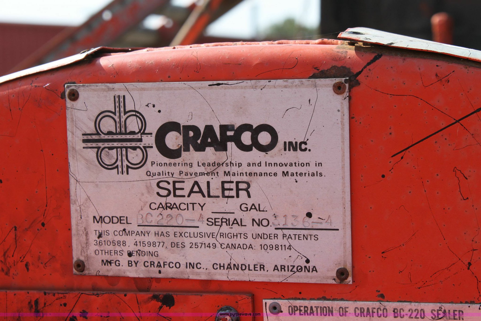 Crafco BC220-4 crack seal machine in Winfield, KS | Item 6207 sold ...