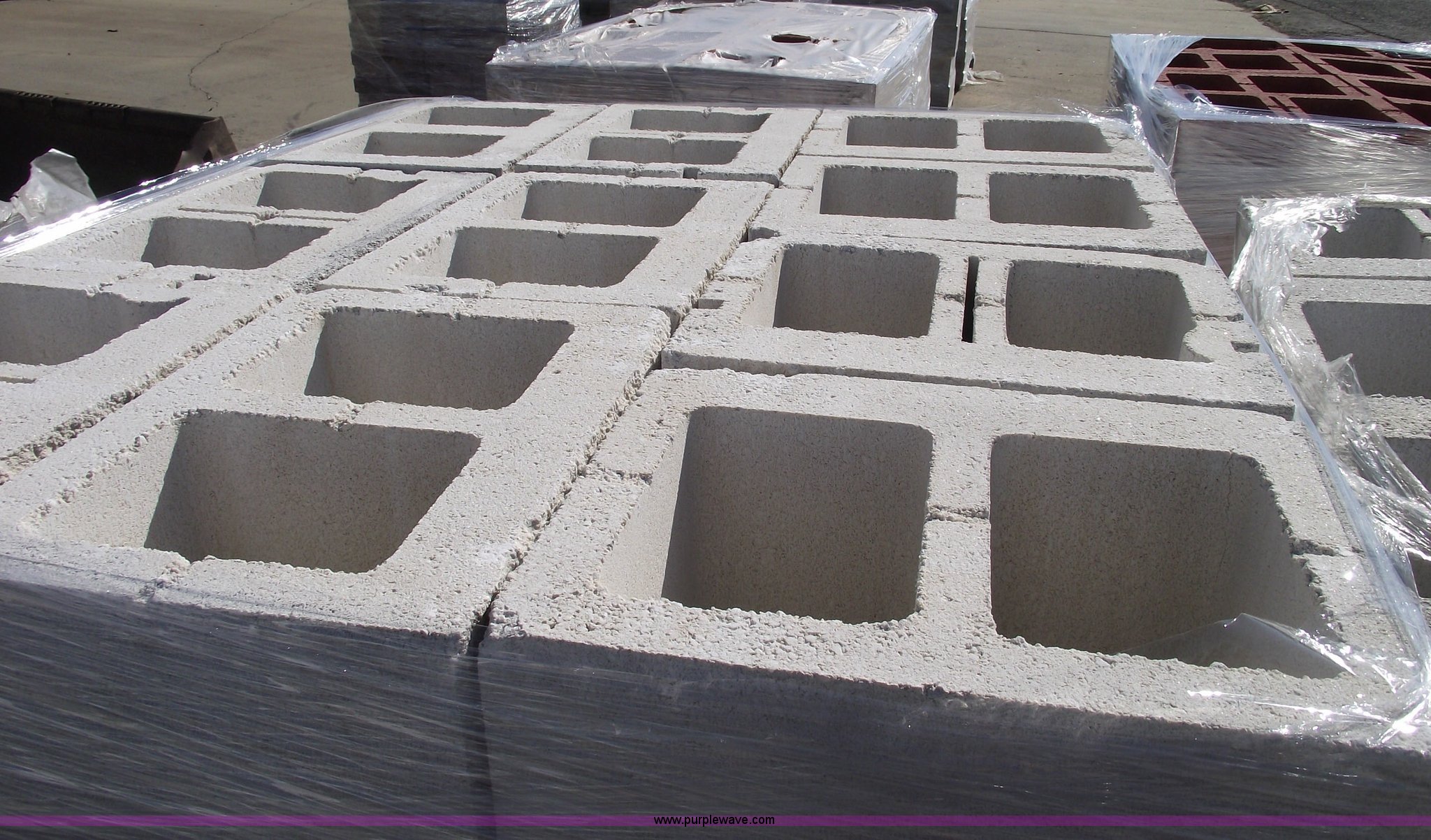 (2) pallets white concrete blocks in Spring Hill, KS | Item 2223 sold ...