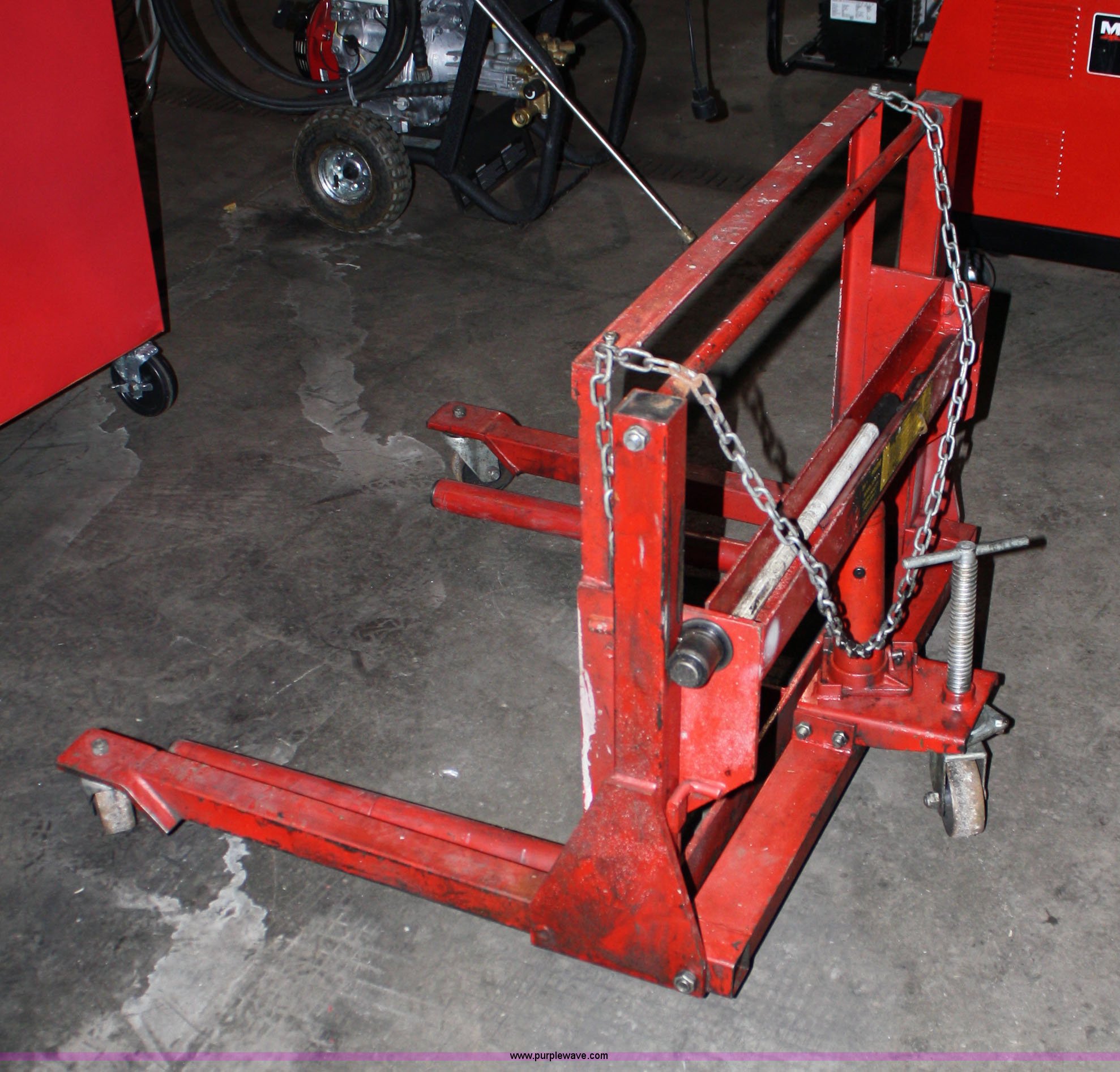 Semi tire wheel dolly lift in Spring Hill, KS | Item 4840 sold | Purple ...