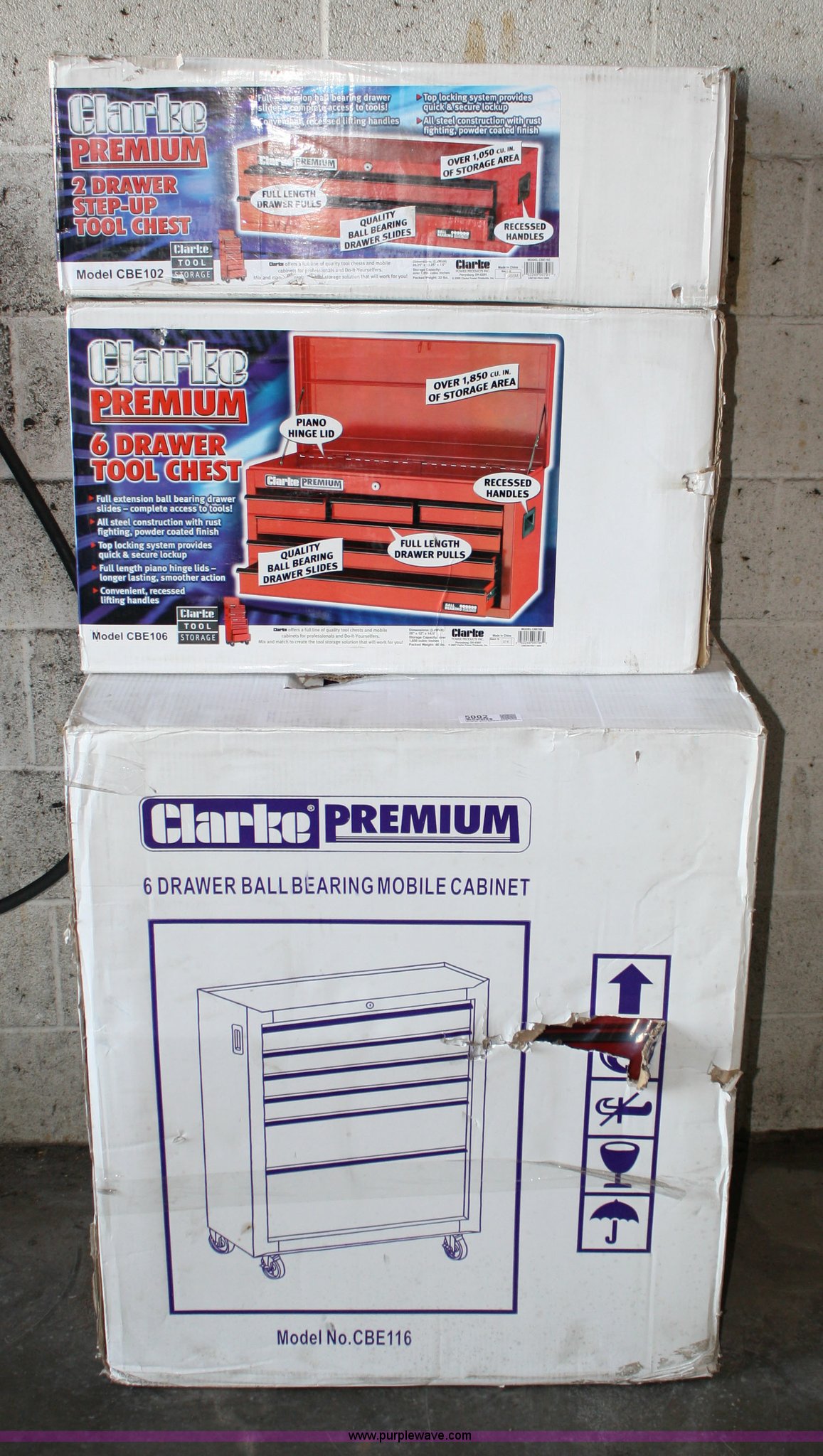 Assorted Clark tool boxes in Spring Hill, KS | Item 5002 sold | Purple Wave