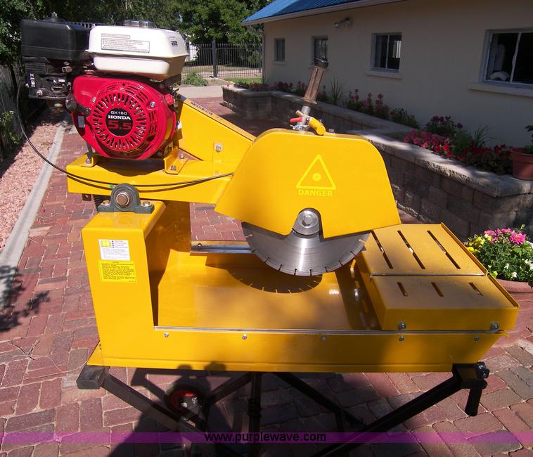 Gas powered brick/block saw in Burlington, CO | Item 7200 sold | Purple ...