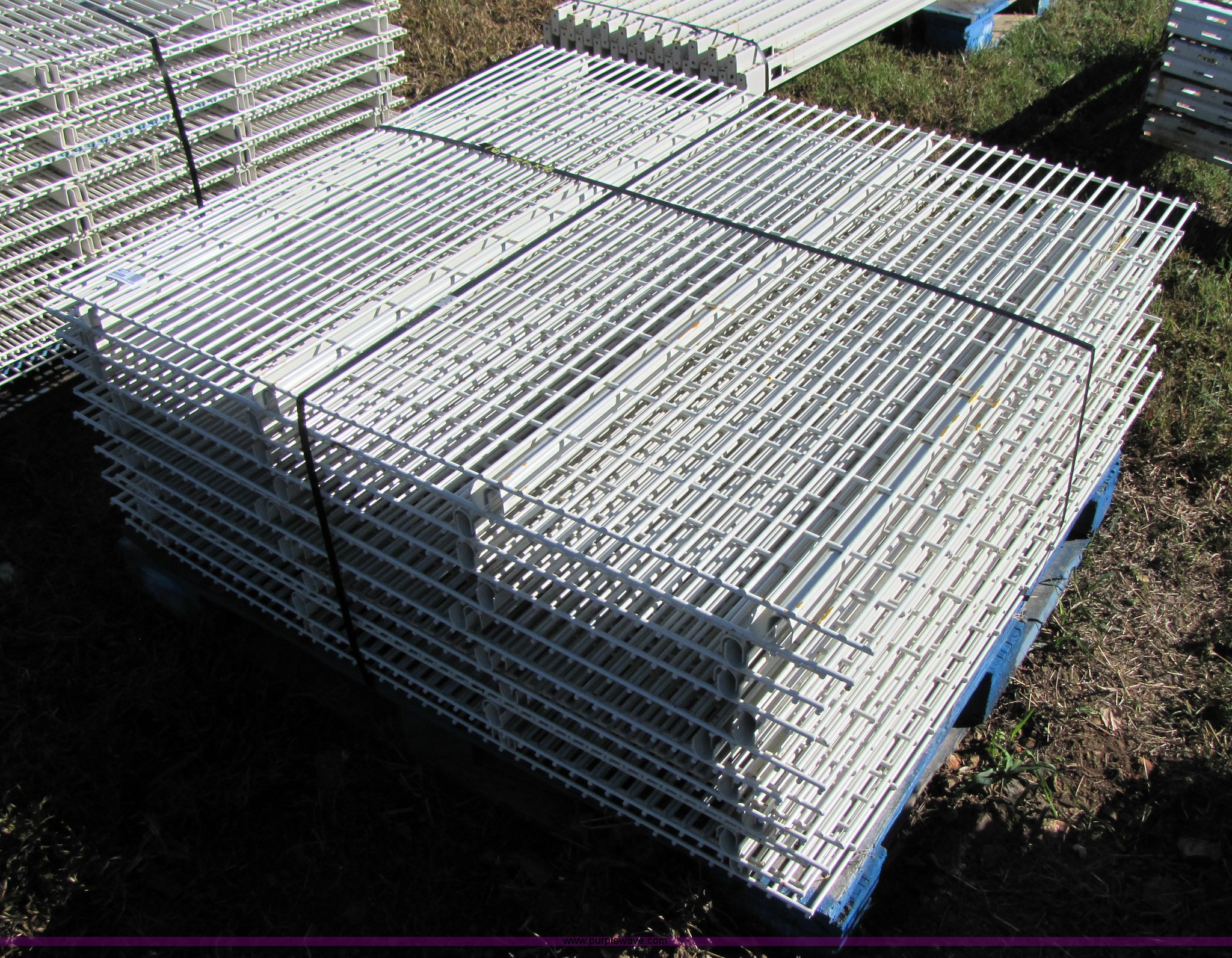 (18) 40.5" x 46" grid racking in Fairview, MO | Item 3477 sold | Purple ...