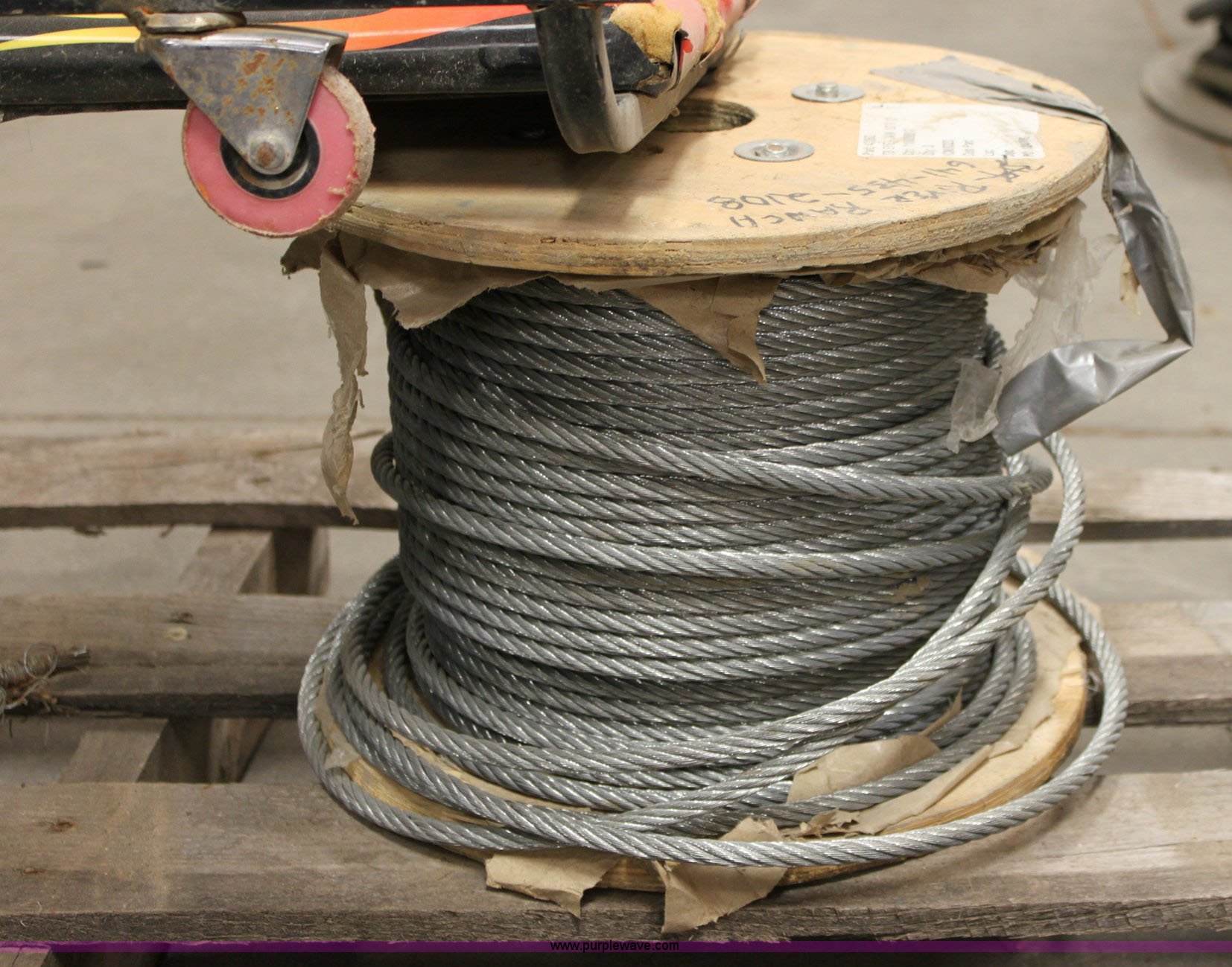 (3) rolls of steel cable in Colwich, KS | Item 6118 sold | Purple Wave