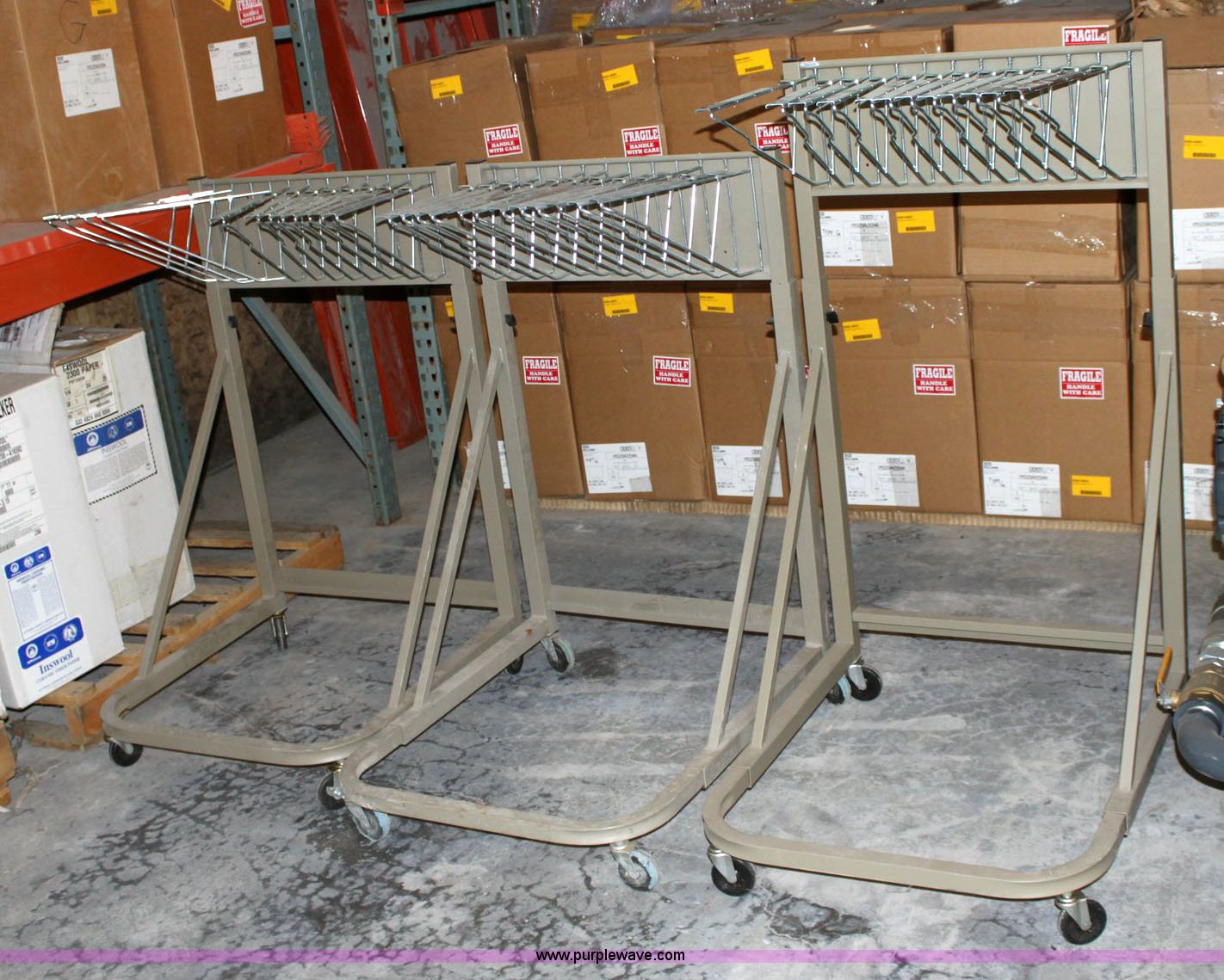 (3) metal racks in Colwich, KS | Item 6540 sold | Purple Wave