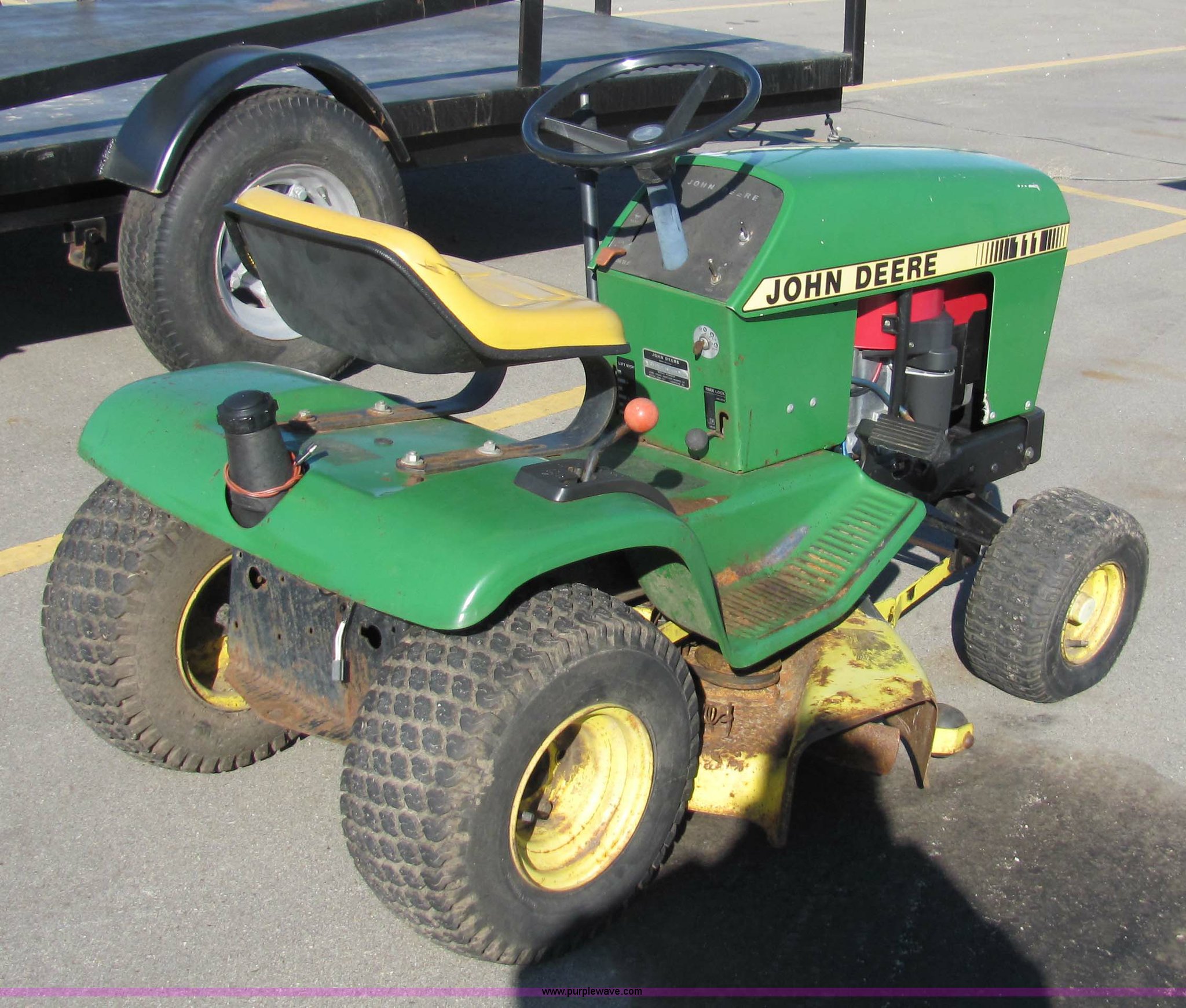 John Deere 111 riding mower in Manhattan, KS | Item 2310 sold | Purple Wave