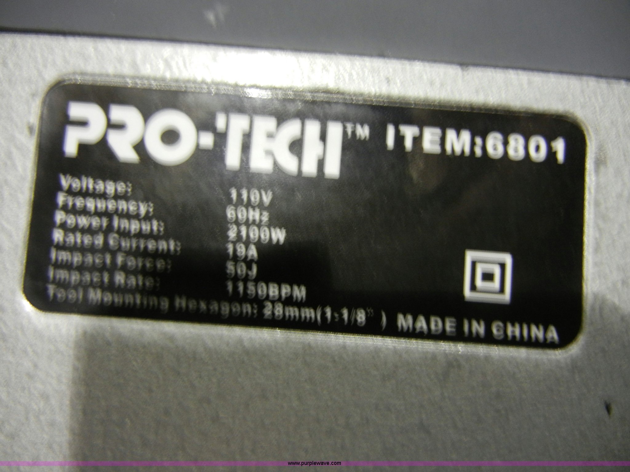 ProTech electric demolition hammer with bits in Spring Hill, KS | Item ...