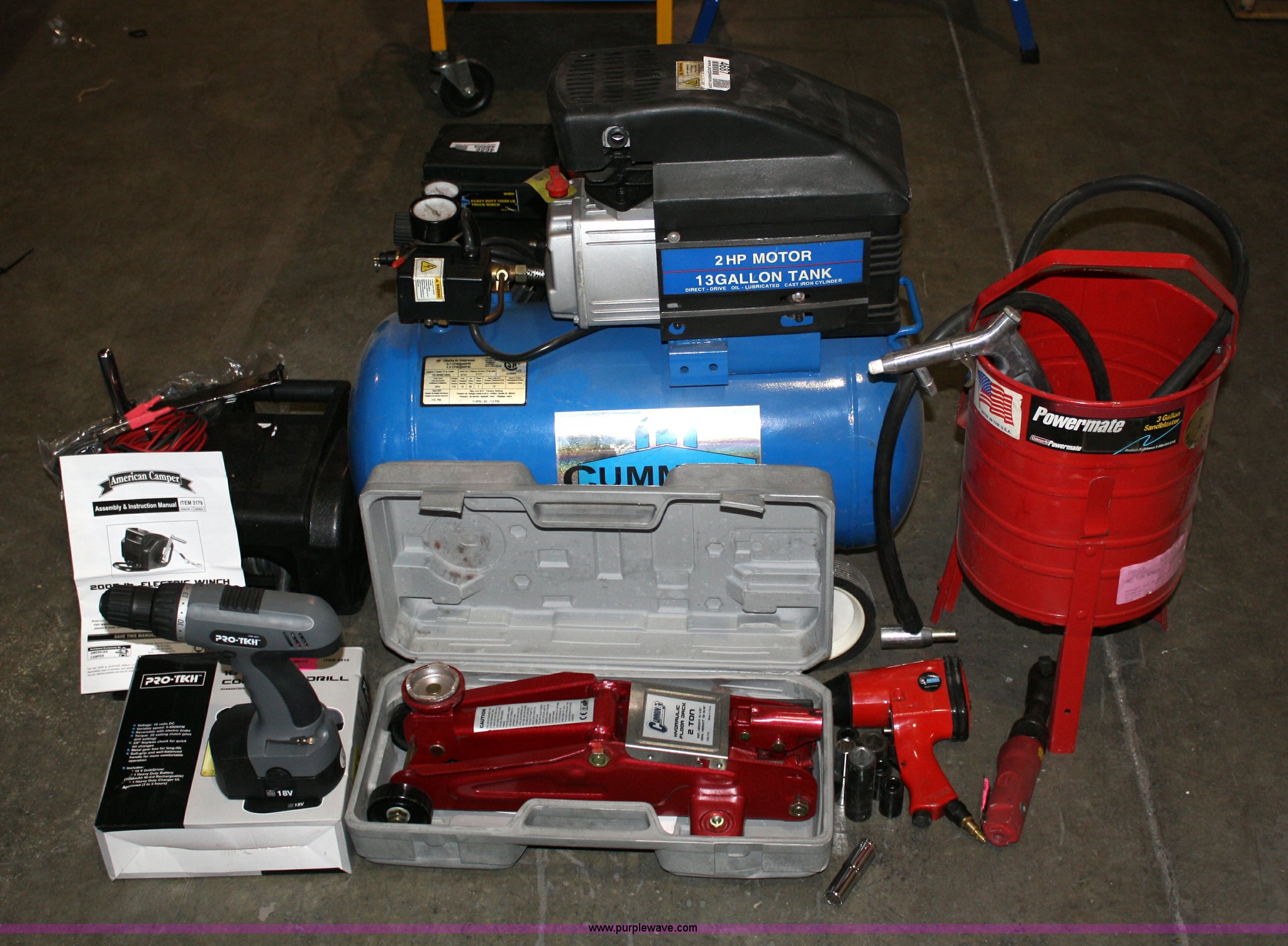 Cummins 13 gallon air compressor in Spring Hill, KS | Item 4687 sold ...