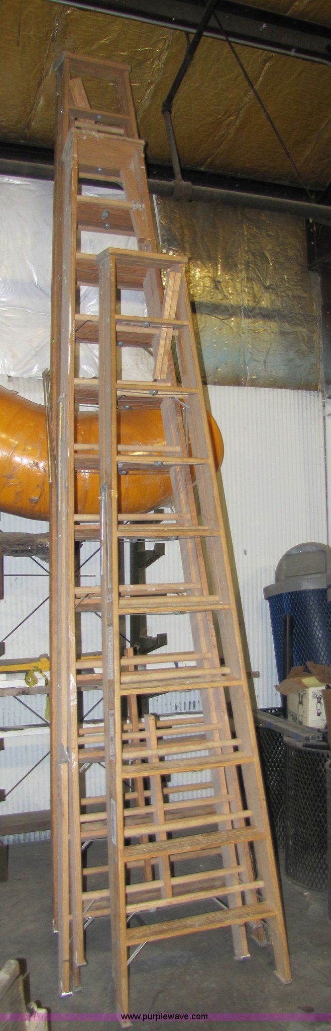 (3) Louisville wood ladders in Des Moines, IA | Item 5350 sold | Purple ...