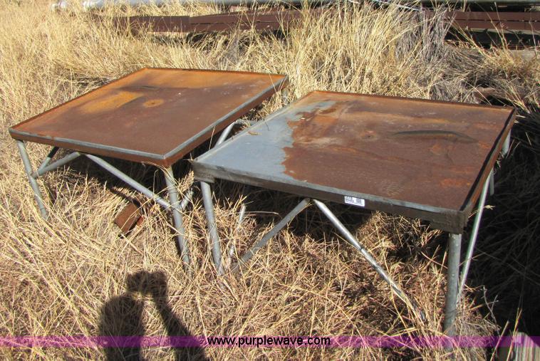 (2) oil drain tables in Hooker, OK | Item 3518 sold | Purple Wave