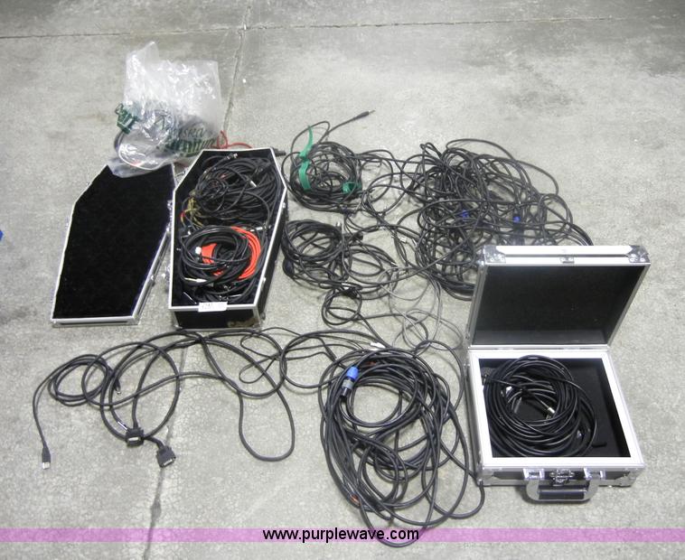 Assorted audio cables with coffin case and small case in Manhattan, KS ...