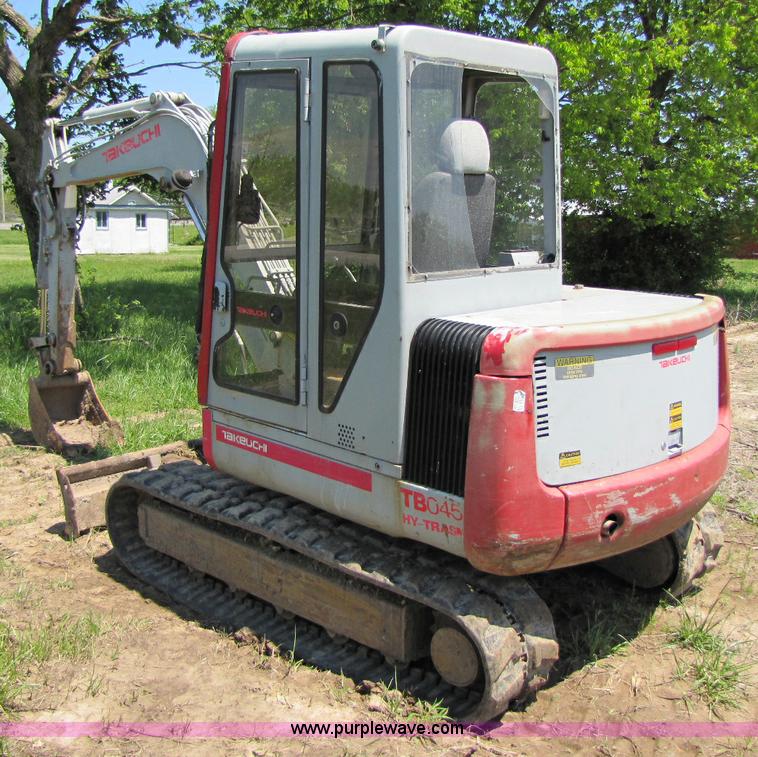 1998 Takeuchi TB045 excavator in Topeka, KS | Item 8247 sold | Purple Wave
