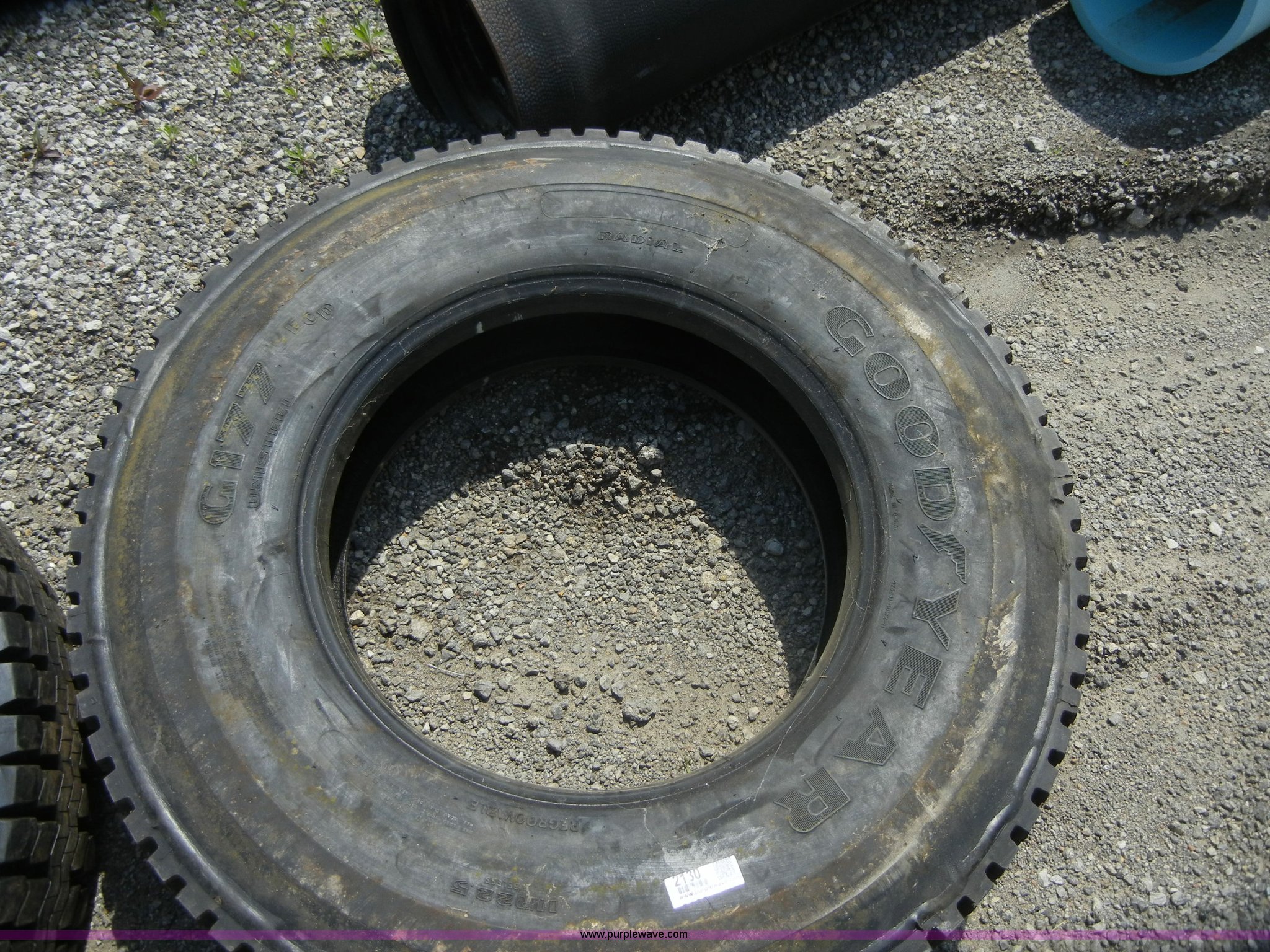 Goodyear G177 11R22.5 tire in Topeka, KS | Item 2130 sold | Purple Wave