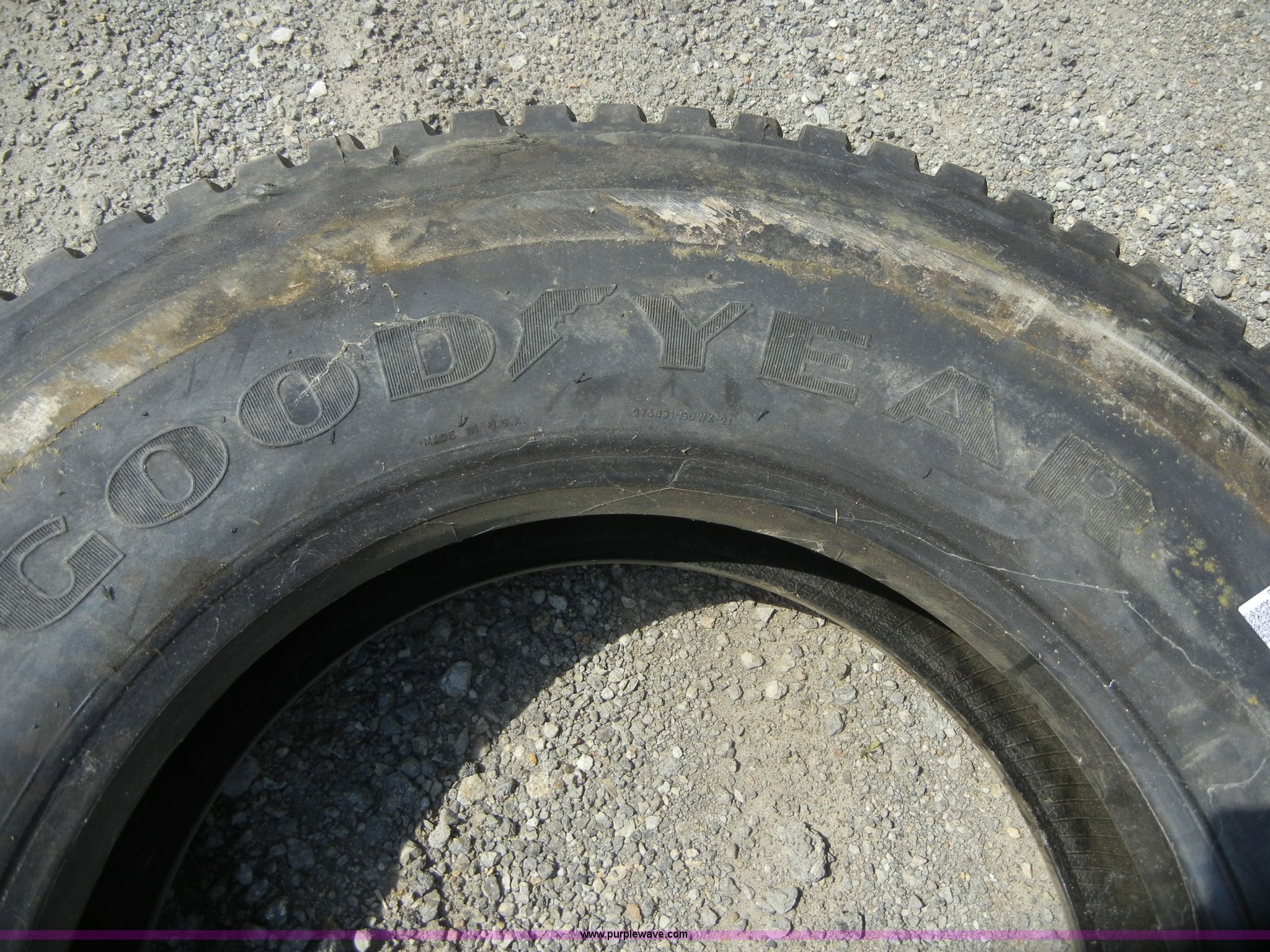 Goodyear G177 11R22.5 tire in Topeka, KS | Item 2130 sold | Purple Wave