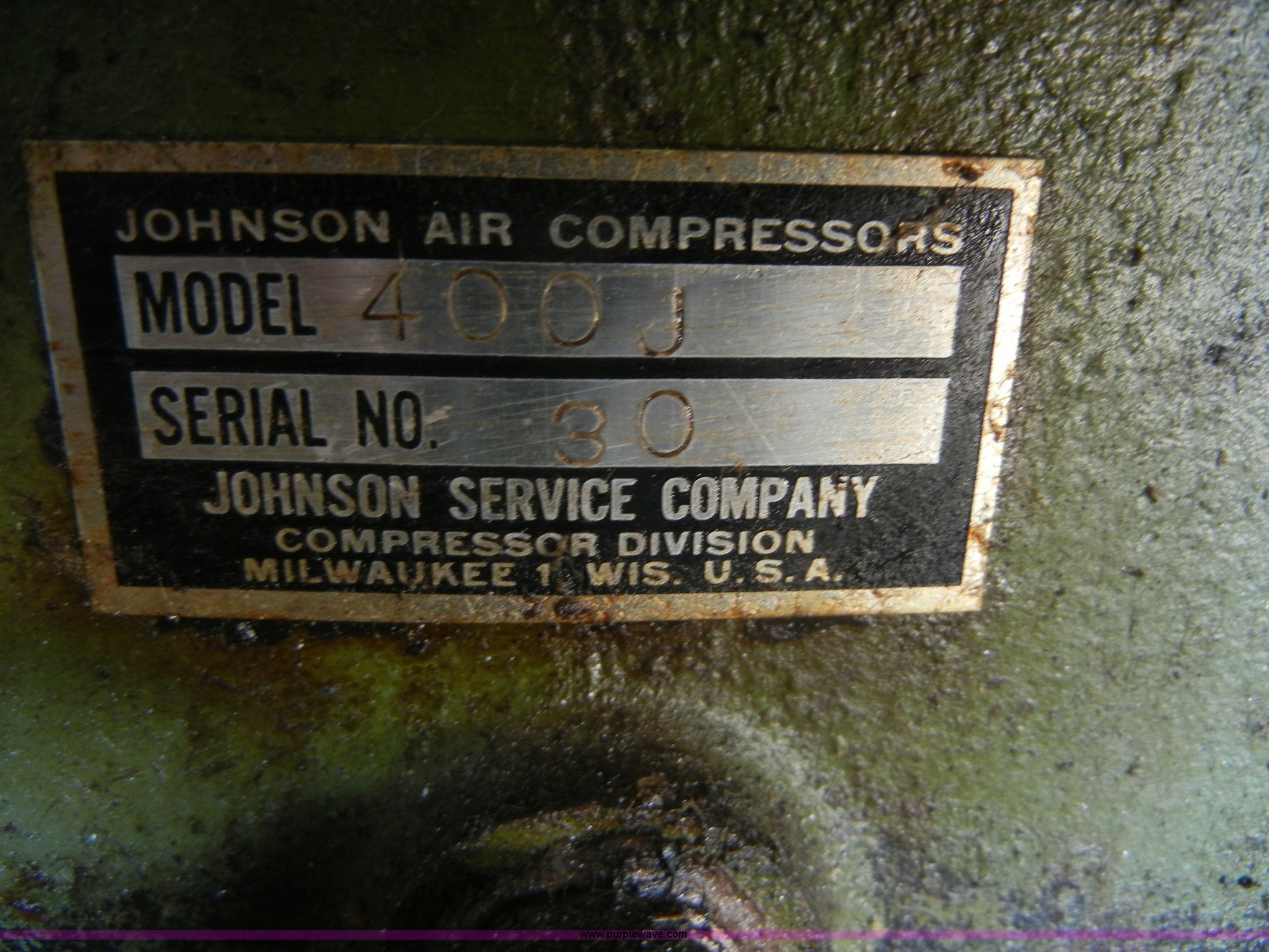 1963 Johnson 400J air compressor in Chapman, KS | Item A9223 sold ...