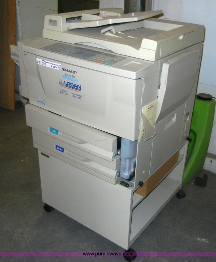 Sharp SF-2530 copy machine in Fort Riley, KS | Item A9256 sold | Purple ...