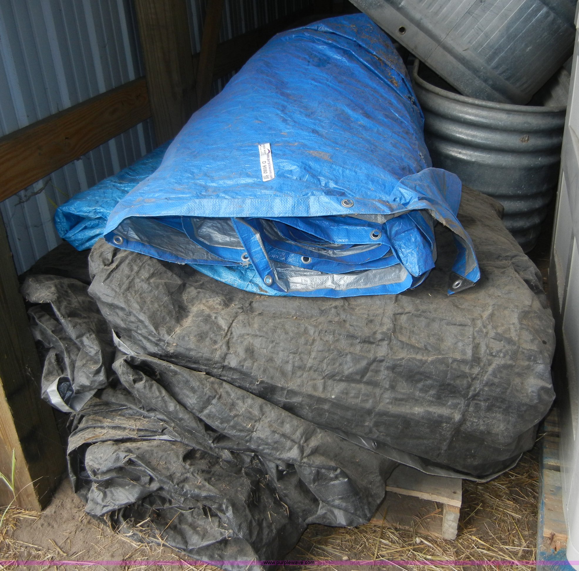 (5) used tarps in Fort Riley, KS | Item D9592 sold | Purple Wave