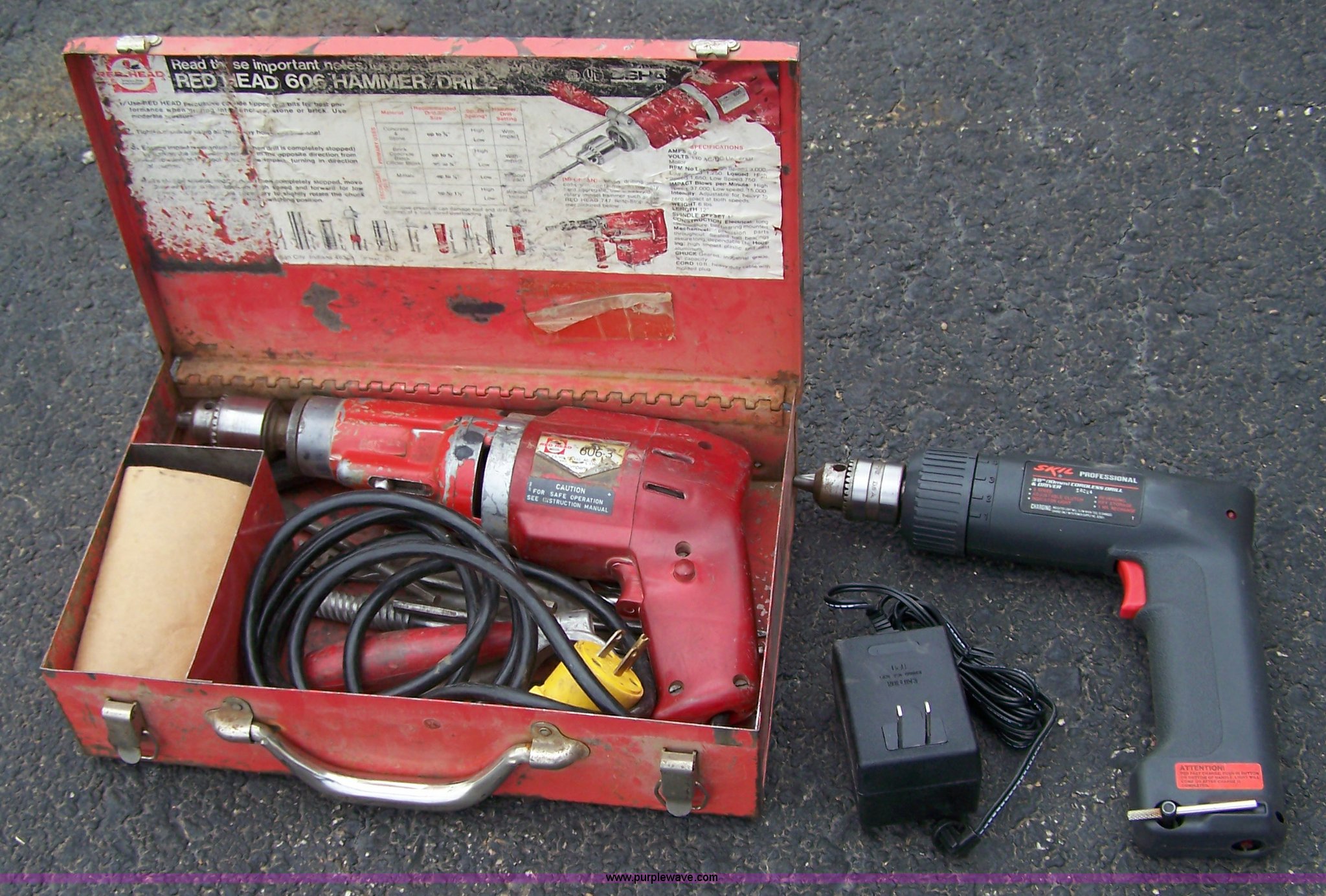 Red Head 3/8" hammer drill in Ransom, KS | Item C9296 sold | Purple Wave