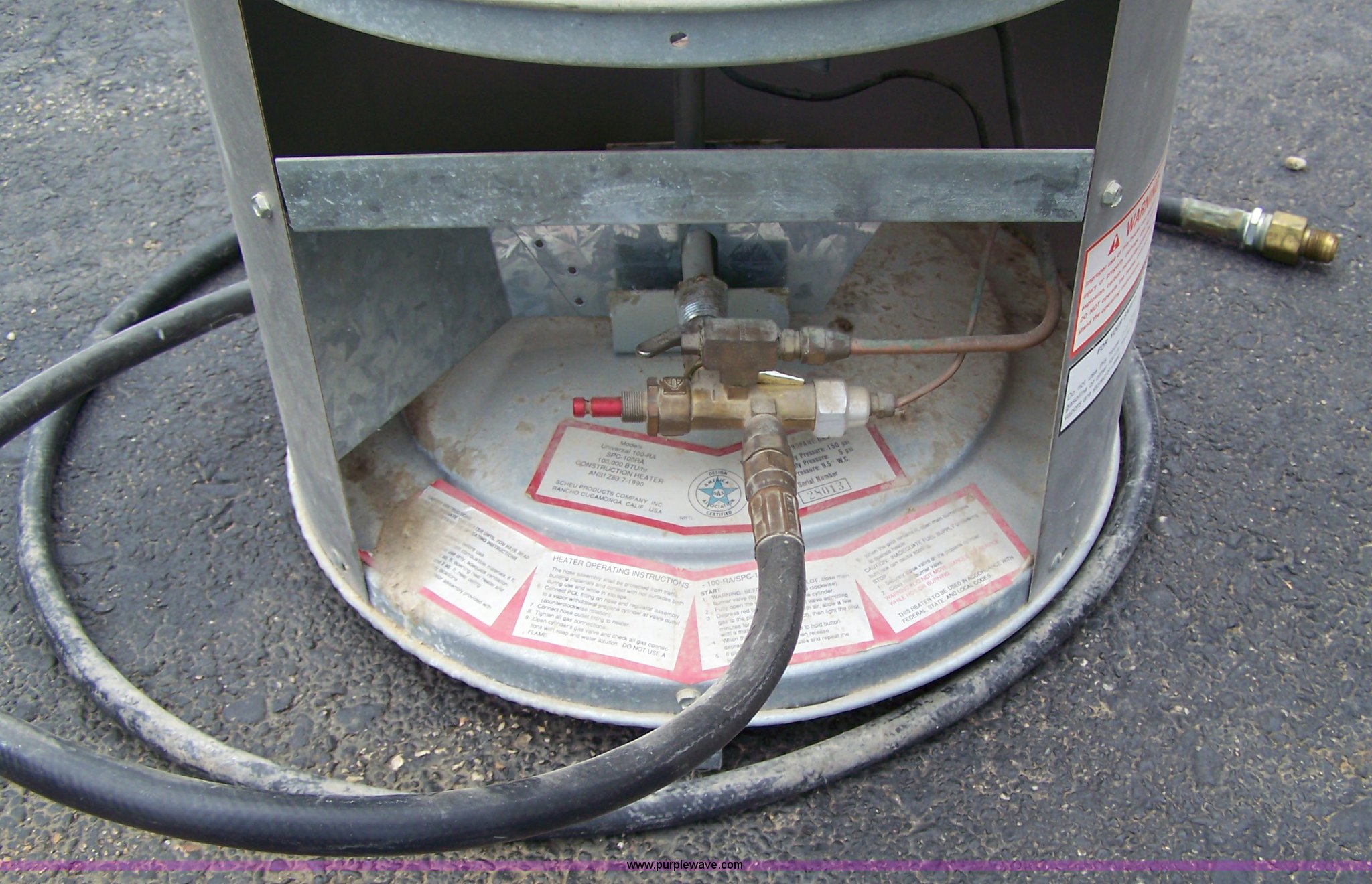 LP pot heater in Ransom, KS | Item C9300 sold | Purple Wave