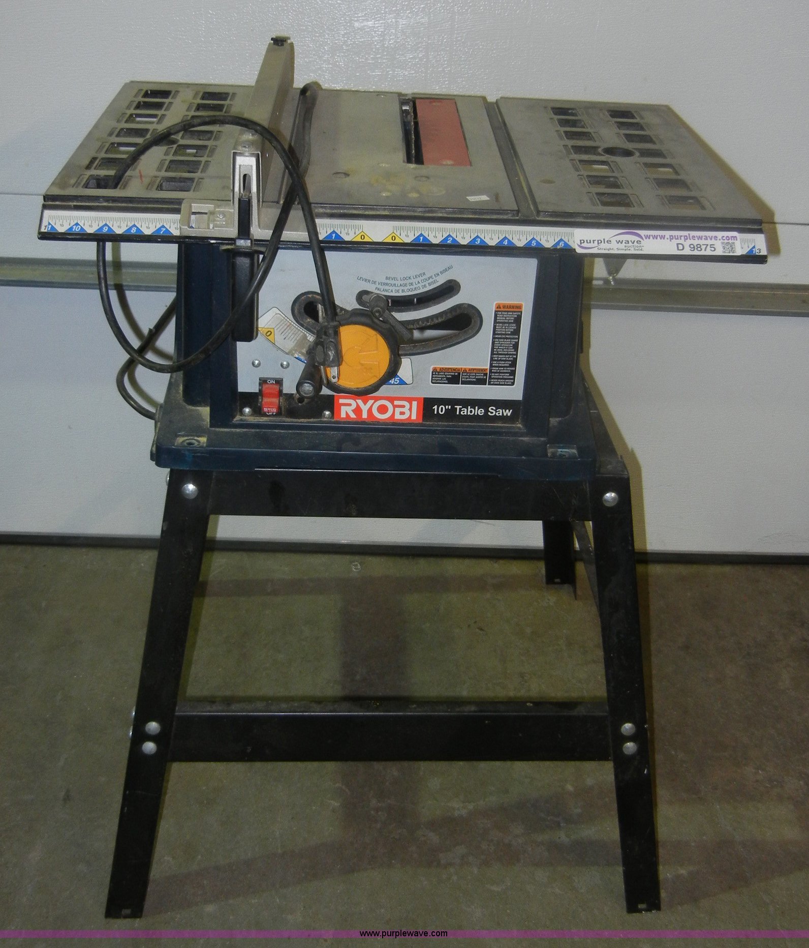 Ryobi 10" table saw with stand in Manhattan, KS | Item D9875 sold ...