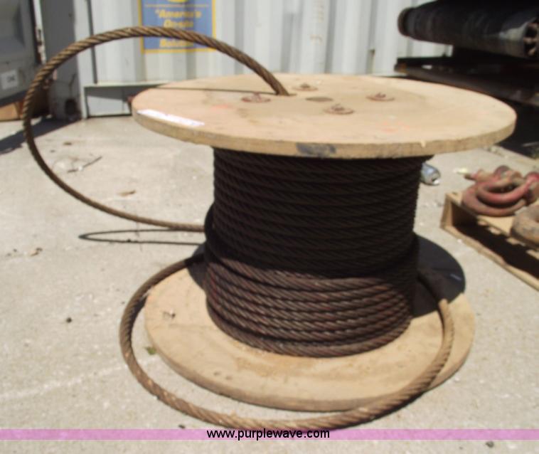 Approx. 250' of 3/4" crane cable on spool in Columbia, MO | Item A9422 ...