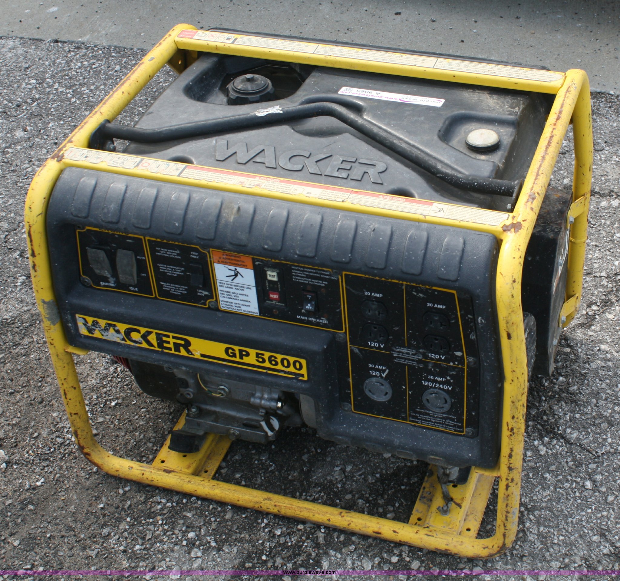 Wacker GP5600 portable generator in Tonganoxie, KS | Item A9065 sold ...
