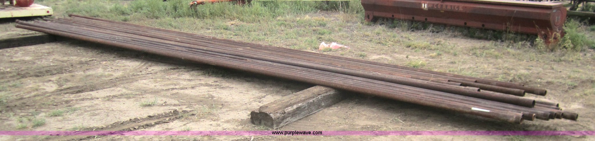 (18) 2 3/8" oil field pipe sections in Deerfield, KS | Item J9013 sold | Purple Wave