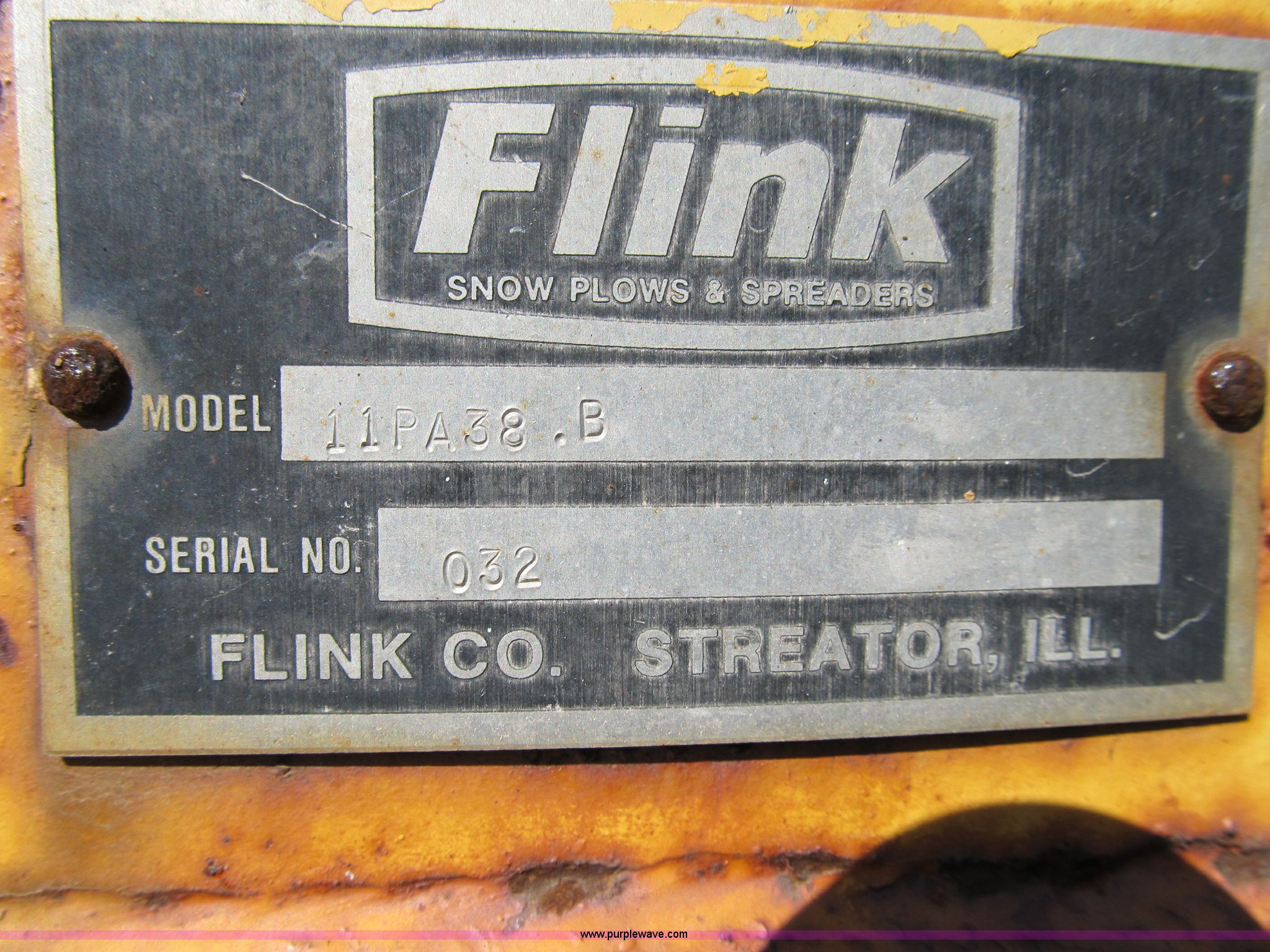 Flink 11' snow plow in Topeka, KS | Item A2432 sold | Purple Wave