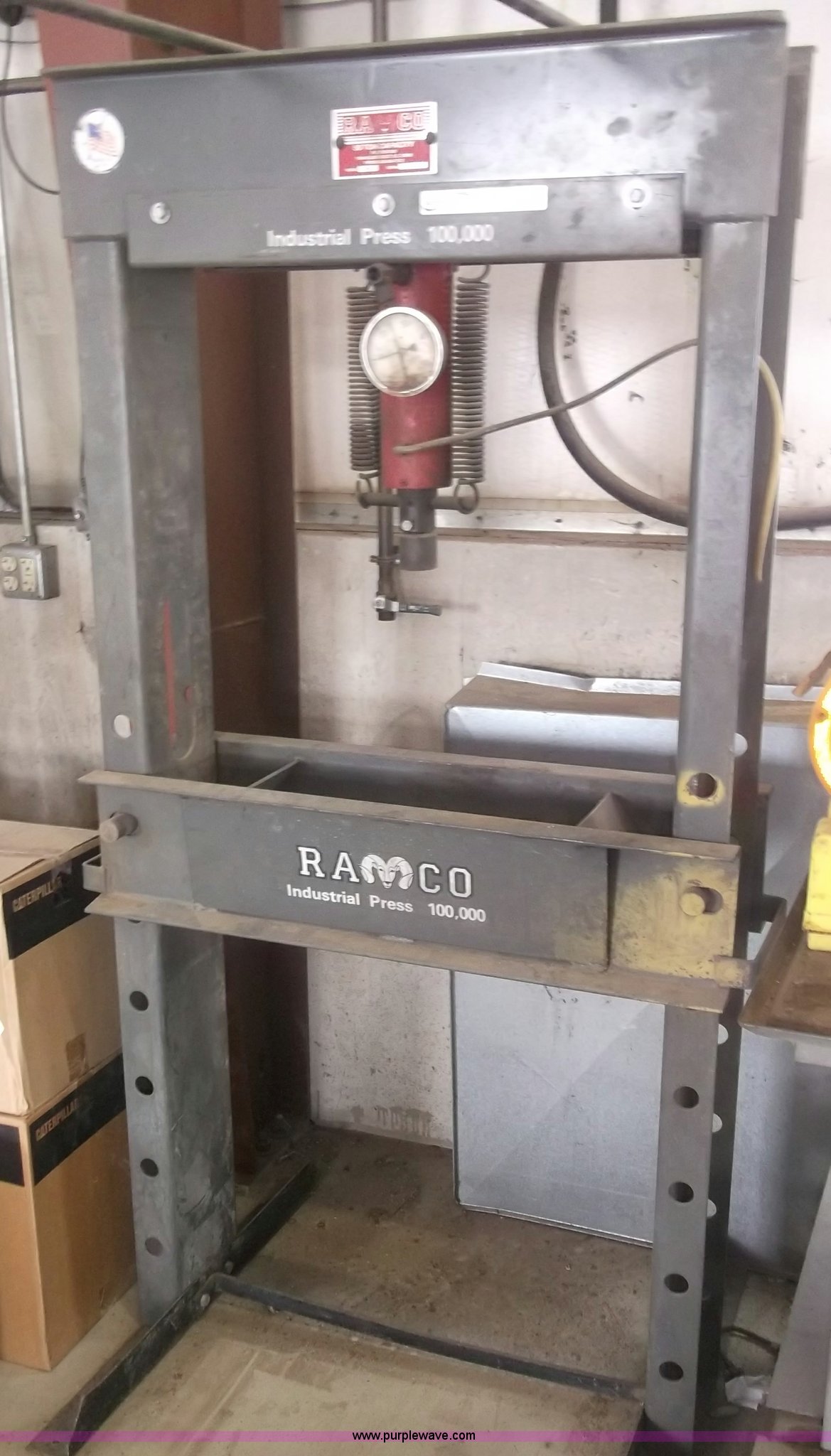 RAMCO 50 ton shop press in Bucyrus, KS | Item G9380 sold | Purple Wave