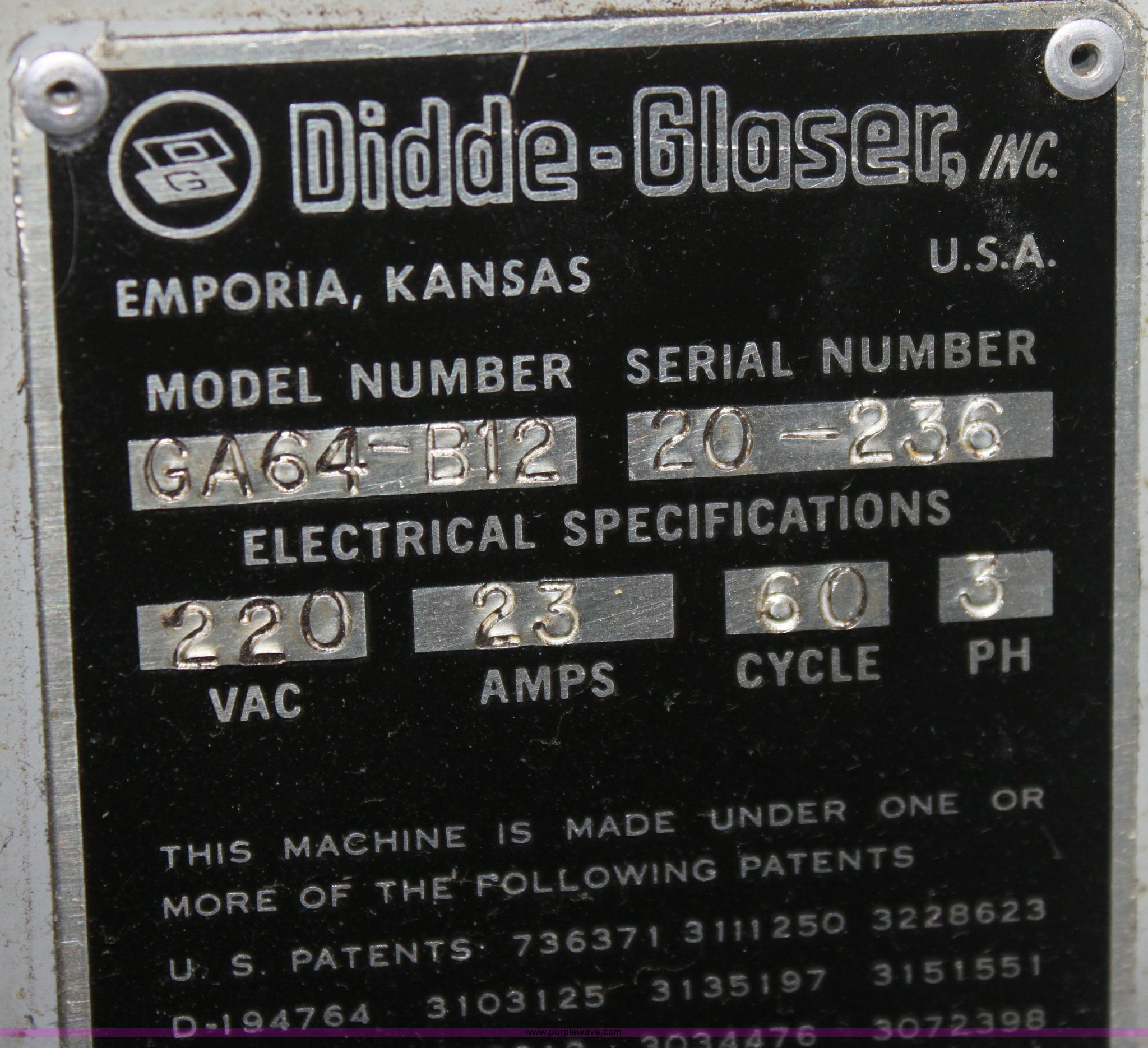 Didde-Glaser gather-all collating machine in Emporia, KS | Item 6418 ...