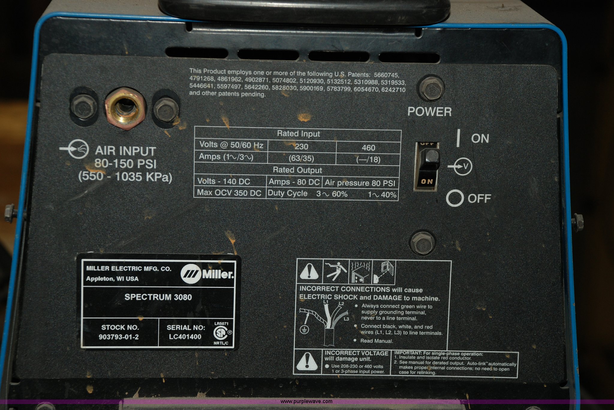 Miller Spectrum 3000 plasma cutter in Lawrence, KS | Item A1557 sold ...