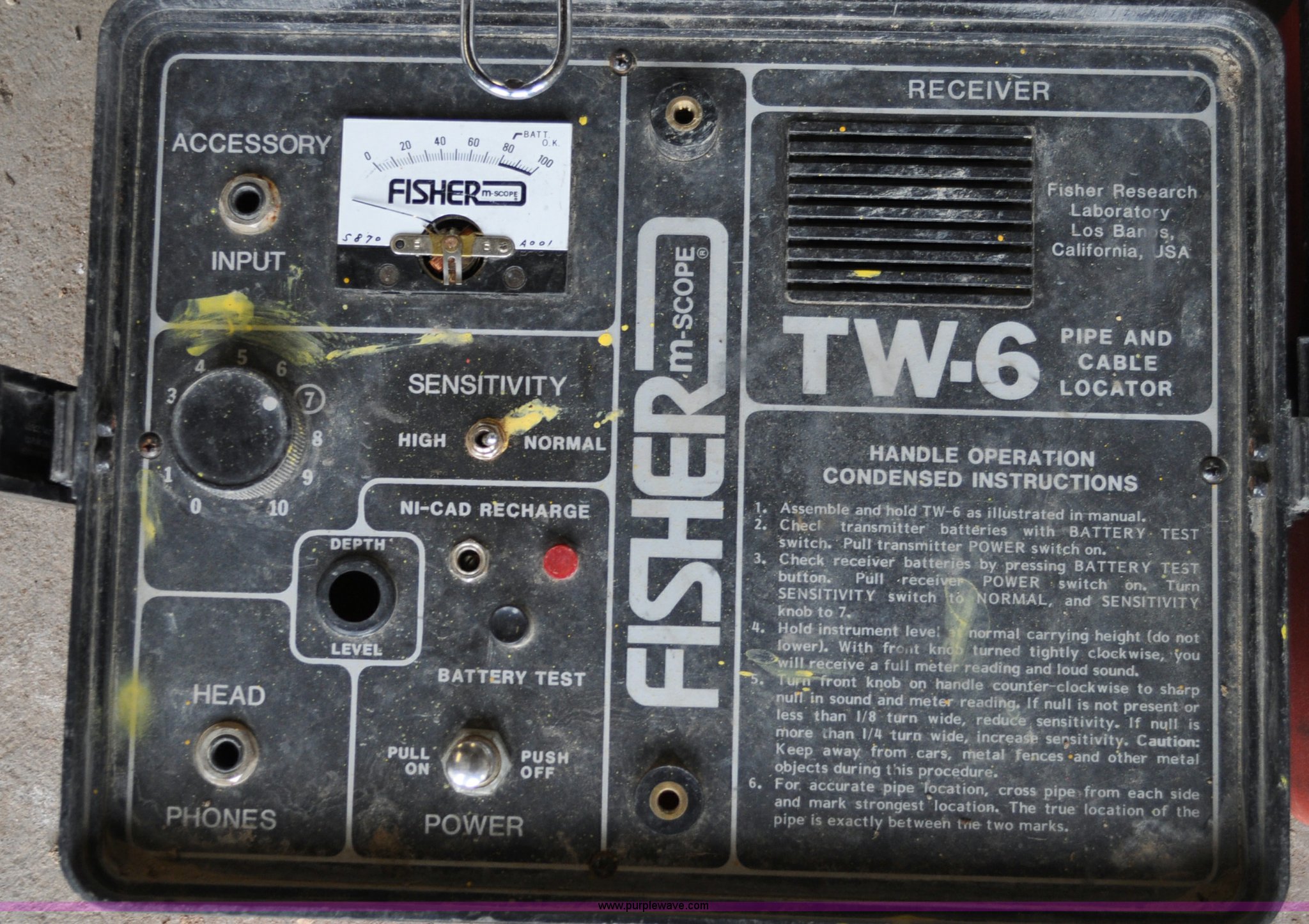 Fisher M-Scope TW6 pipe and cable locator in Palisade, CO | Item C9896 ...