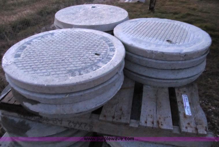 (40) precast concrete sewer lids in Troy, MO | Item D9293 sold | Purple ...