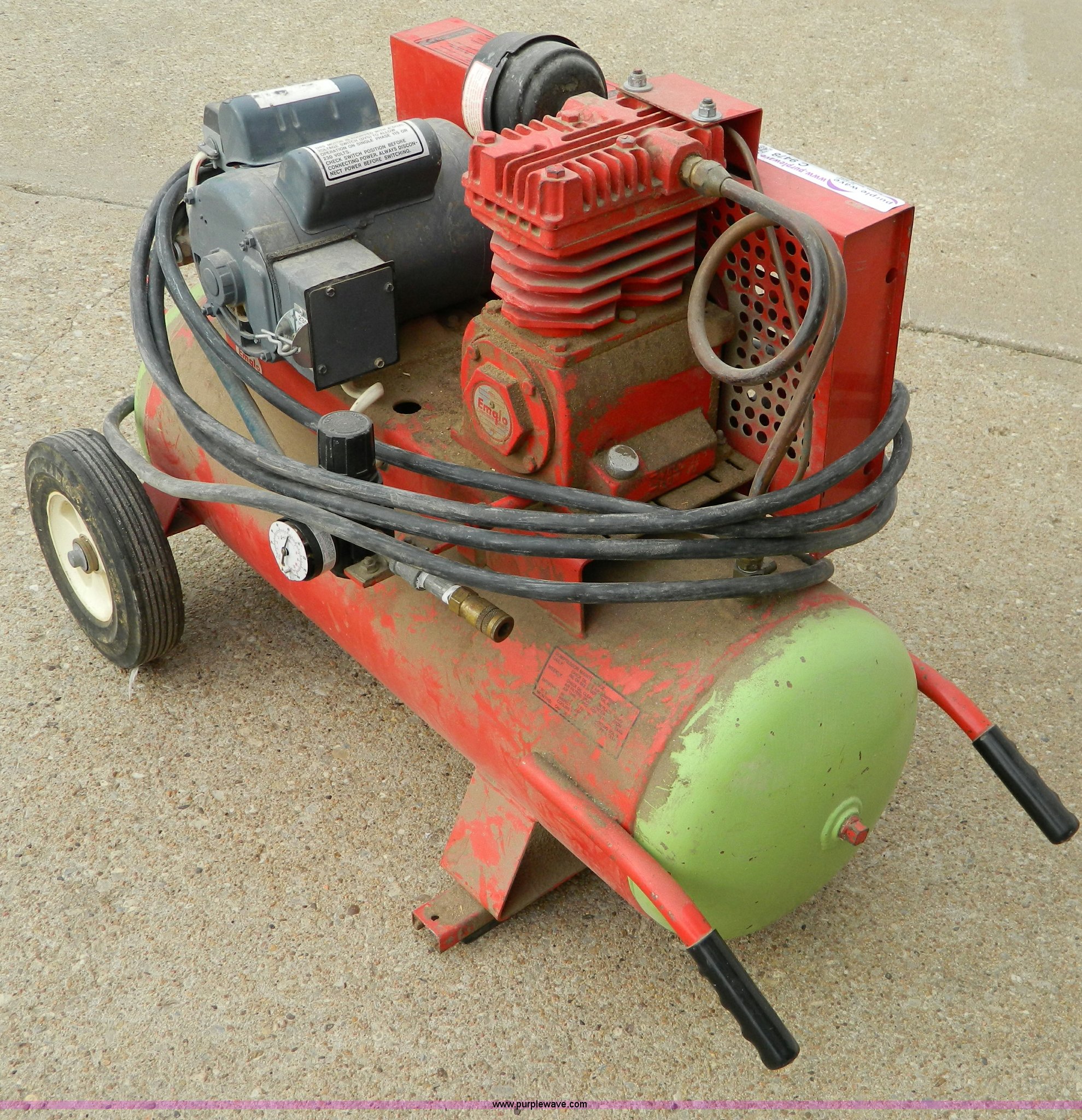 Emglo portable job site air compressor in Salina, KS | Item C9478 sold ...
