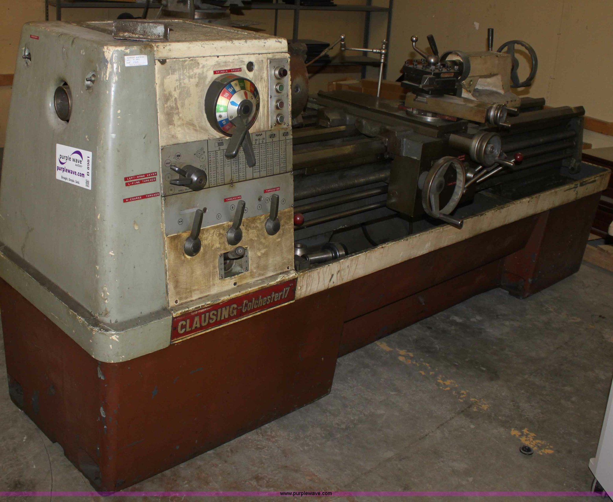 1975 Clausing 8000 series metal lathe in Topeka, KS | Item B8981 sold ...