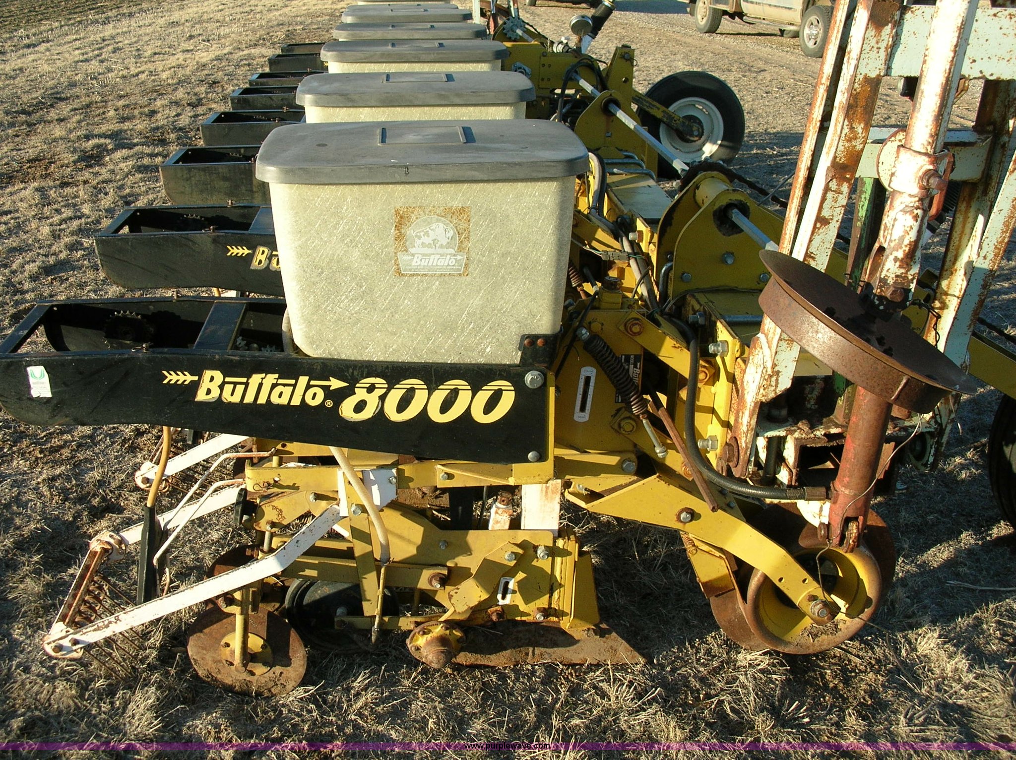 Buffalo 8000 eight row planter in Fowler, KS | Item B1028 sold | Purple ...