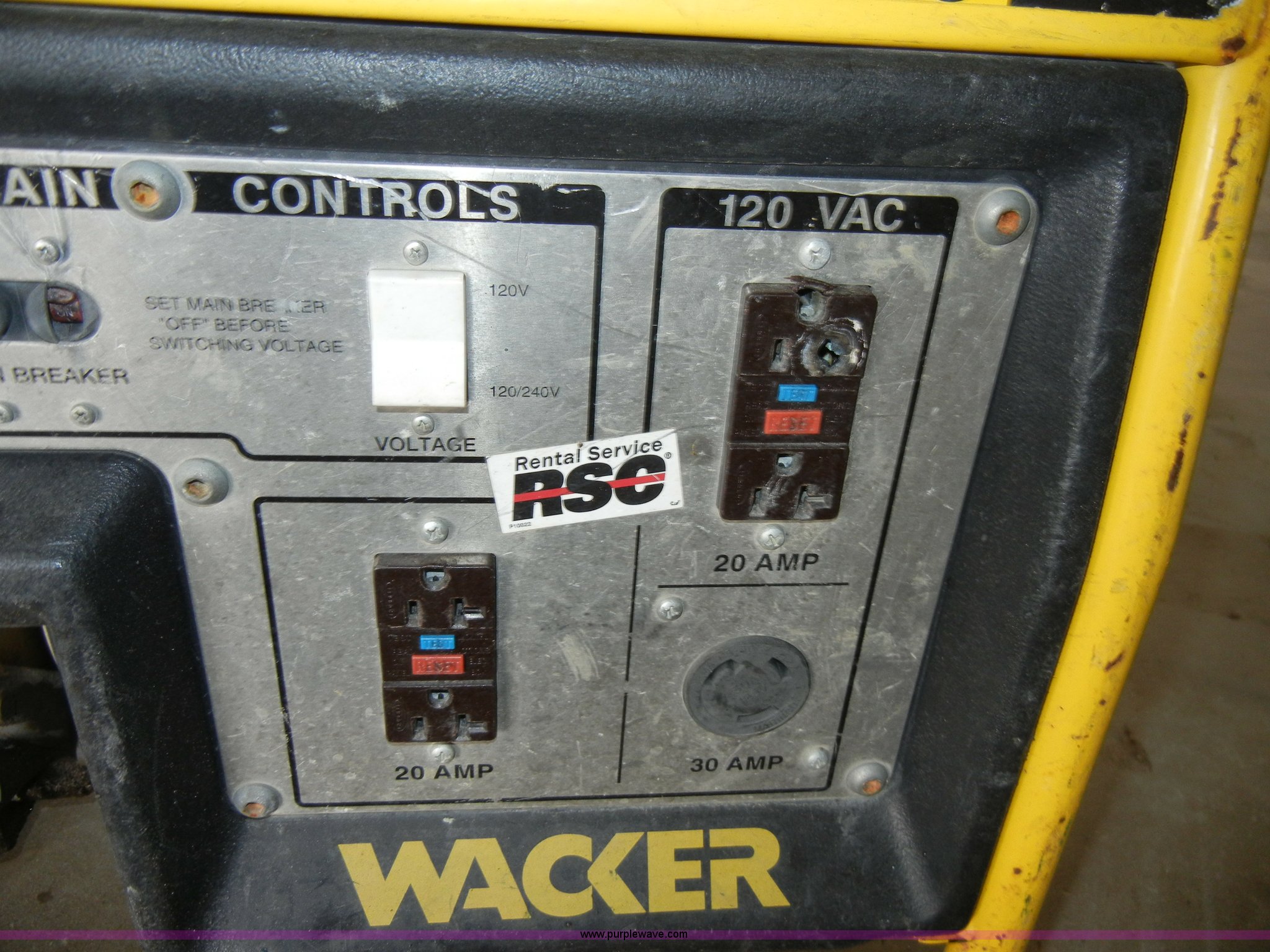 Wacker G 5.6 generator in Tonganoxie, KS | Item J9398 sold | Purple Wave