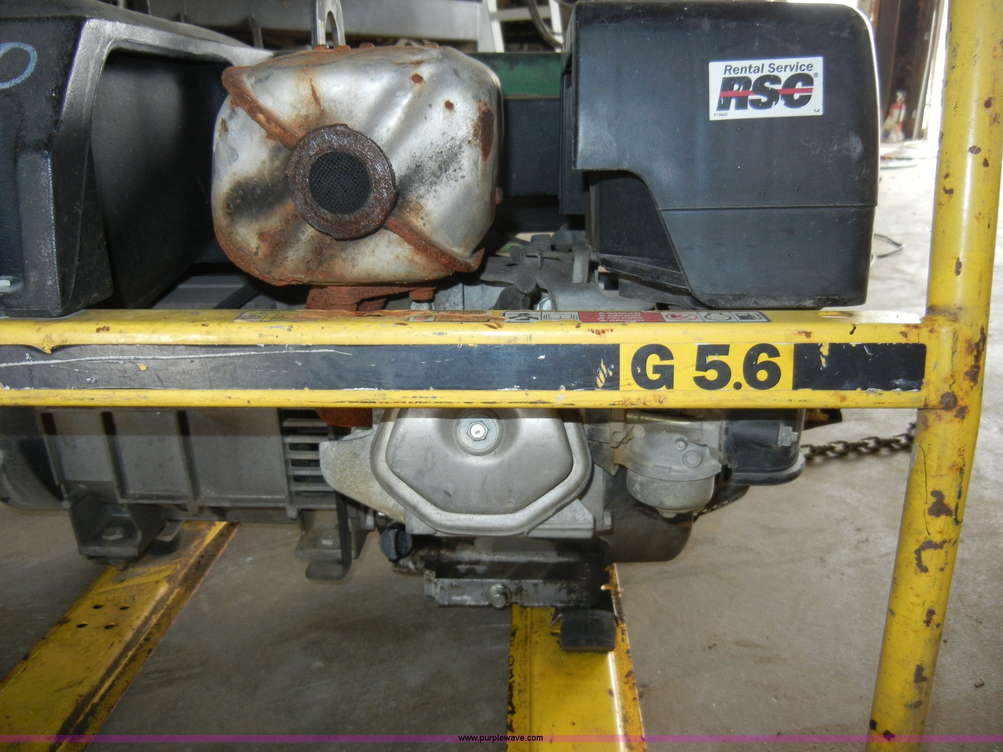 Wacker G 5.6 generator in Tonganoxie, KS | Item J9398 sold | Purple Wave
