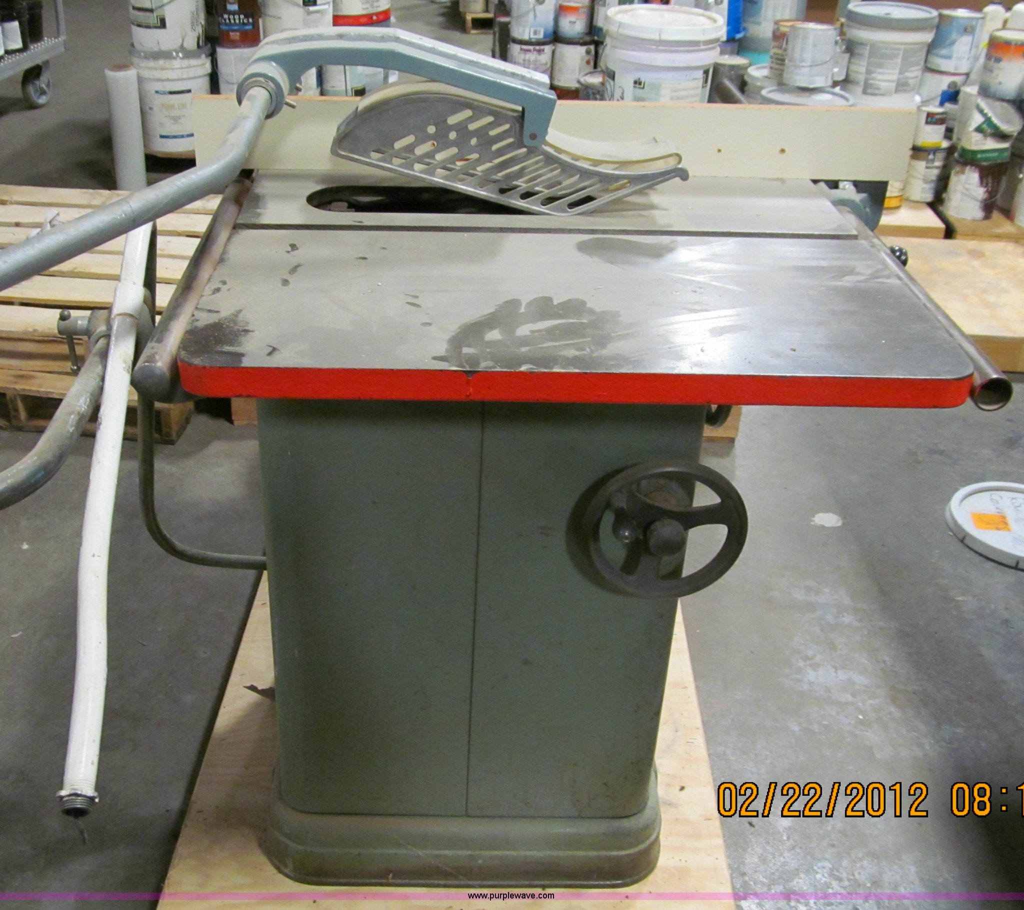 Pedestal mounted table saw in Des Moines, IA | Item A8103 sold | Purple ...