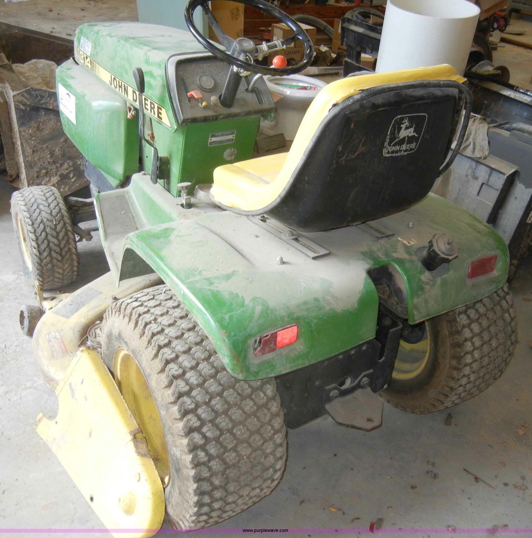John Deere 314 lawn mower in Chapman, KS | Item C4056 sold | Purple Wave