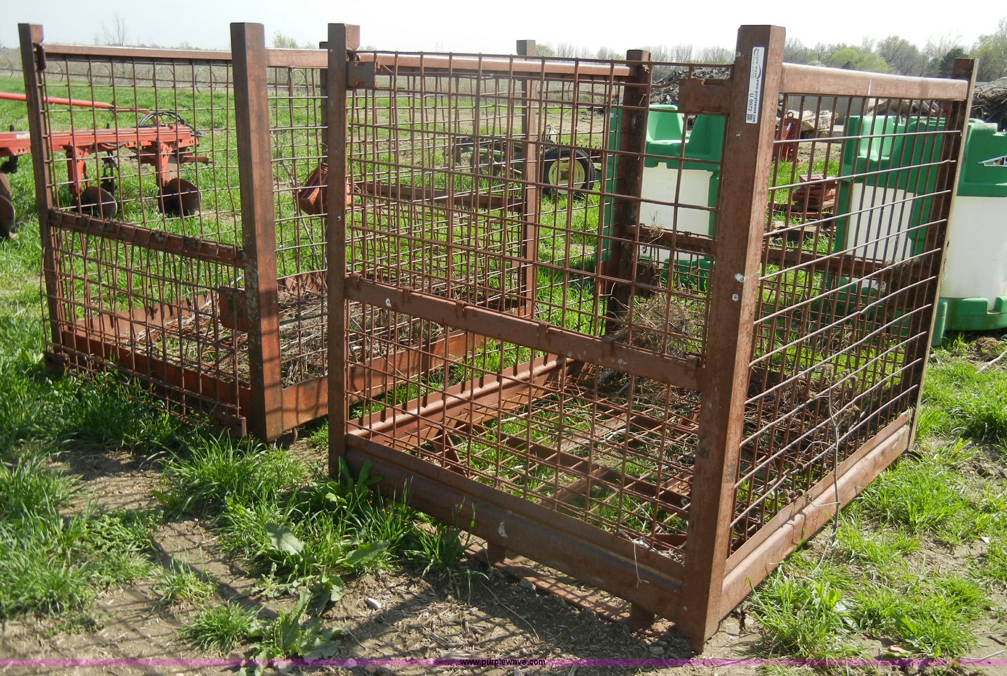 (2) metal storage crates in Belvue, KS | Item U9972 sold | Purple Wave