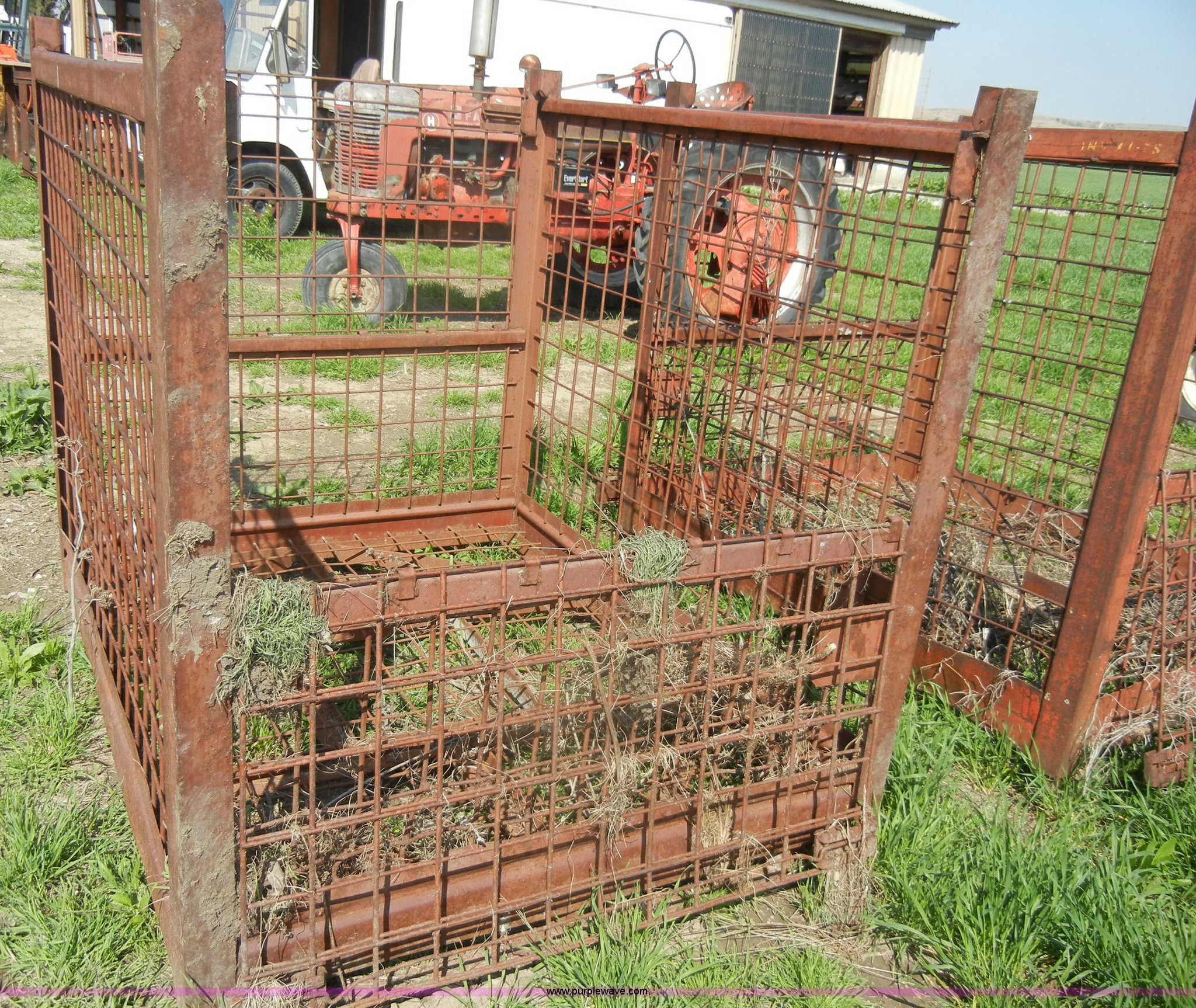 (2) metal storage crates in Belvue, KS | Item U9972 sold | Purple Wave