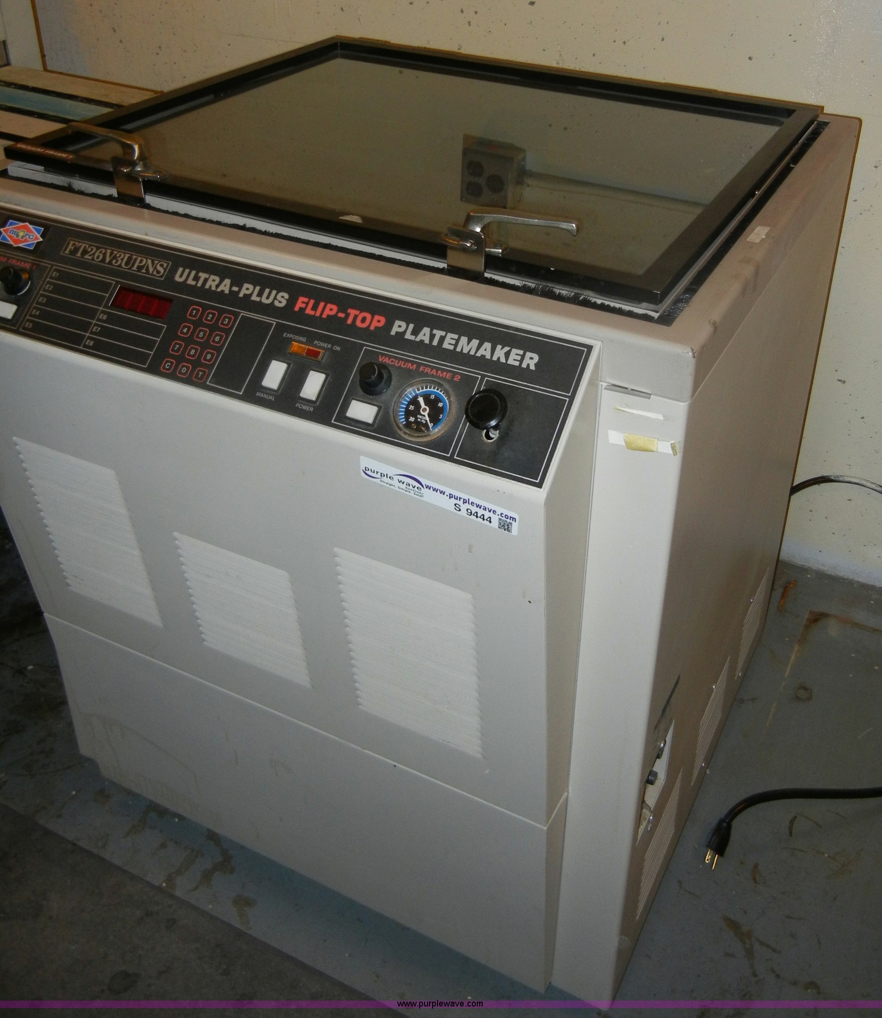 1992 NuArc Ultra Plus flip-top metal plate maker in Manhattan, KS ...