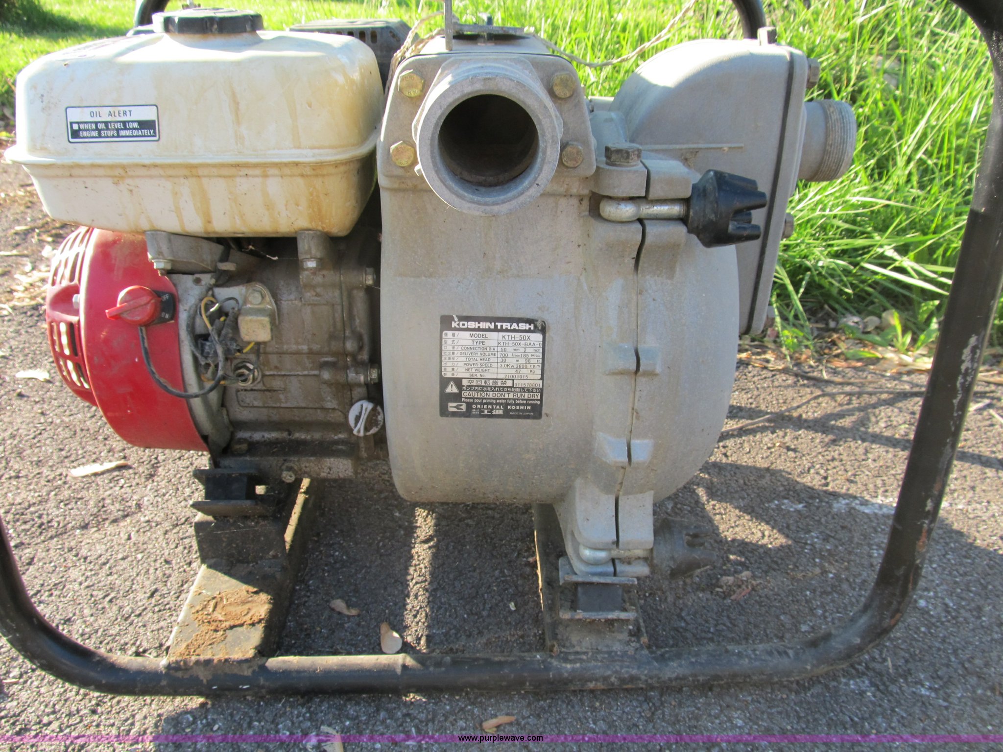 Koshin KTH-50X 2" trash pump in St. Peters, MO | Item D9453 sold | Purple Wave
