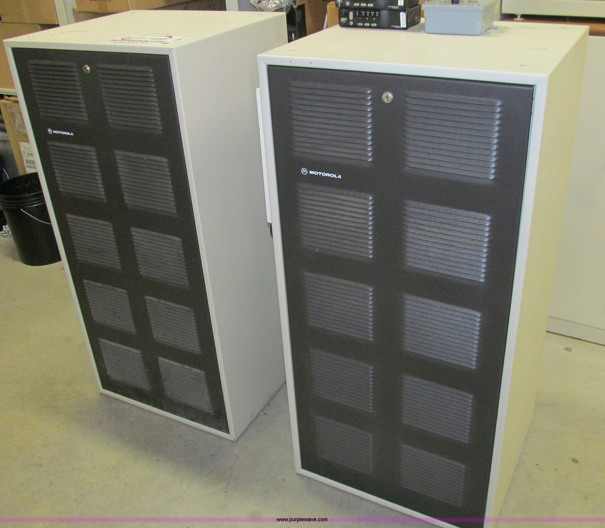 (2) Motorola radio racks in Iowa City, IA | Item A8415 sold | Purple Wave