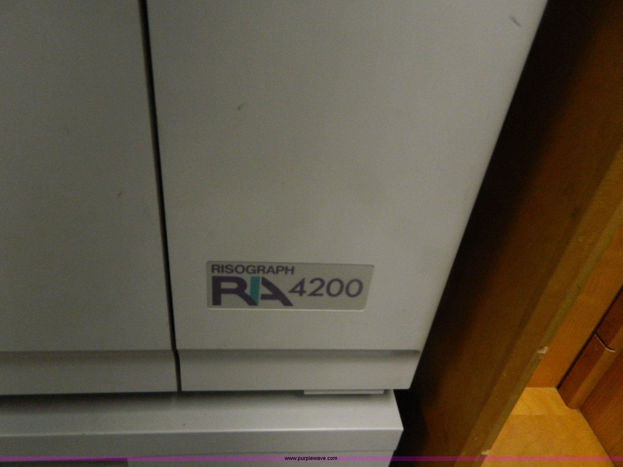 Risograph RA4200 photo copier in Claflin, KS | Item T9324 sold | Purple ...