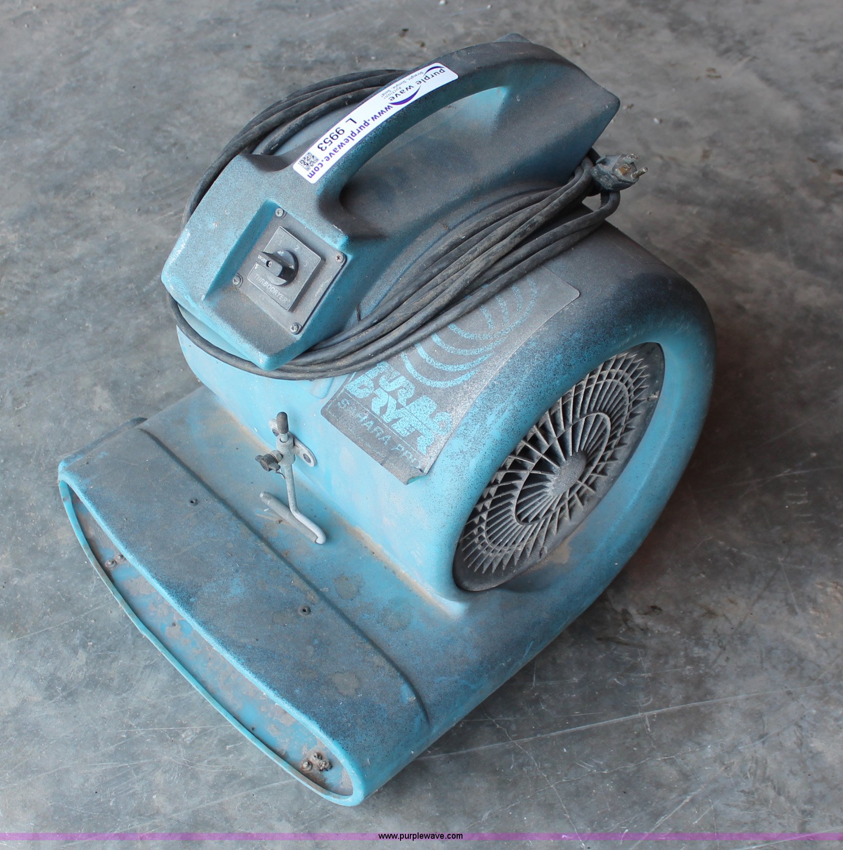 Sahara Pro Turbo floor dryer in Odessa, MO | Item L9953 sold | Purple Wave